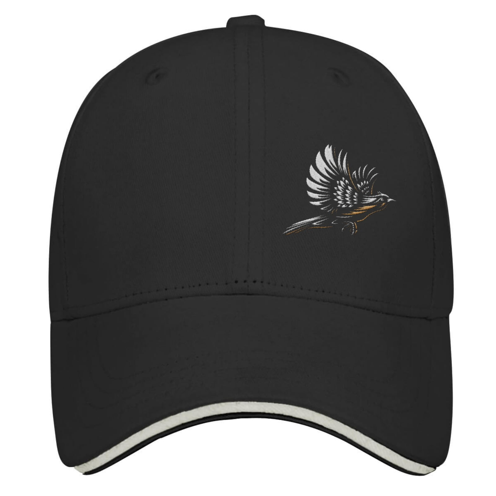 Baseball Cap Colibri Bird logo,Hand drawn outline flying phoenix or ...
