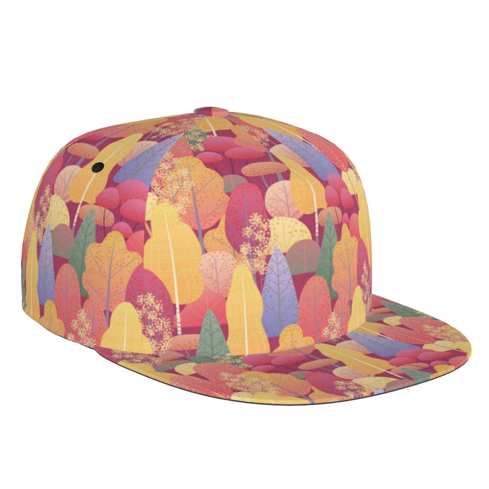 Baseball Cap - Colorful Autumn Forest Trees Hats for Men/Women Low ...