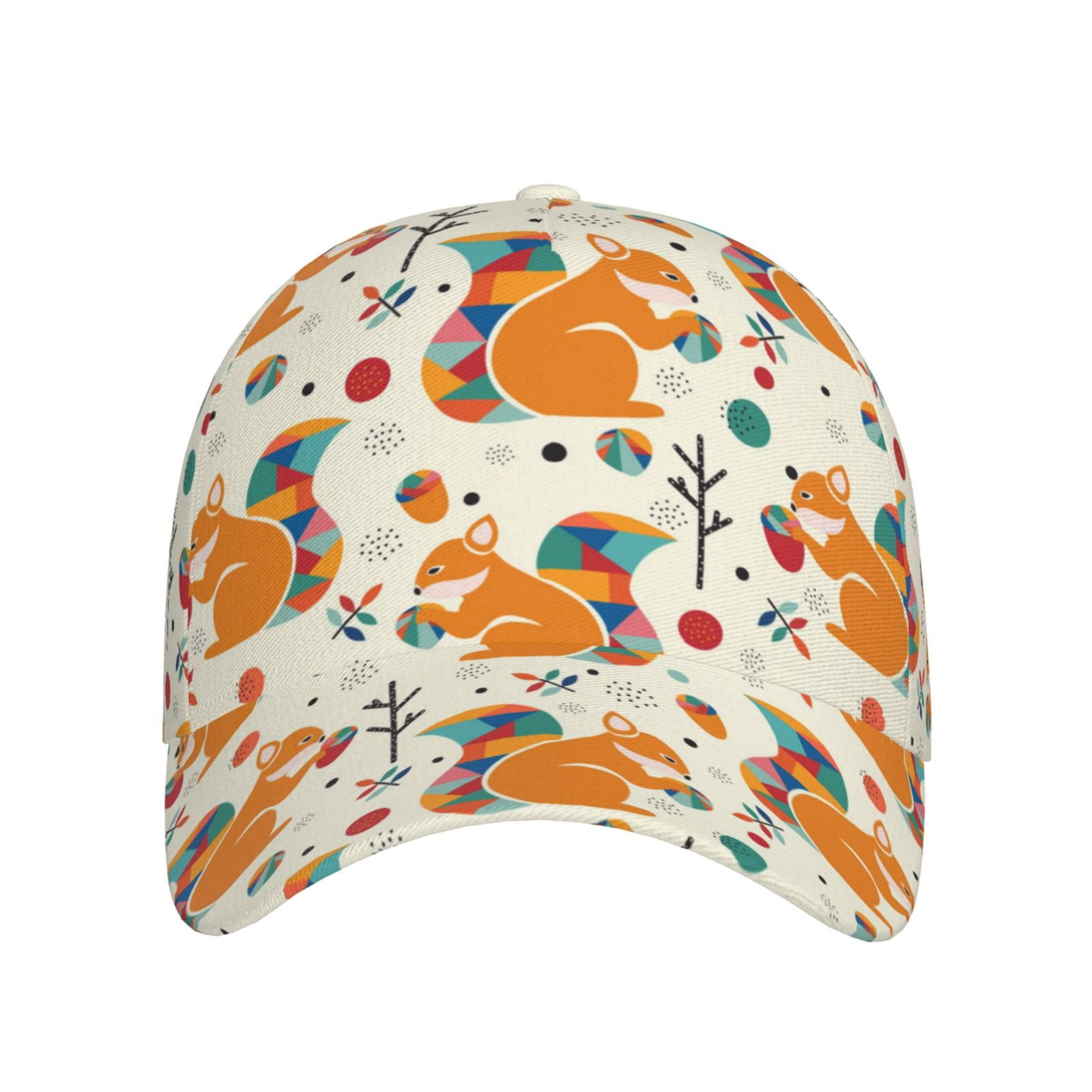 Baseball Cap, Colorful Cartoon Cute Squirrel Trucker Hats Women Dad Hat ...