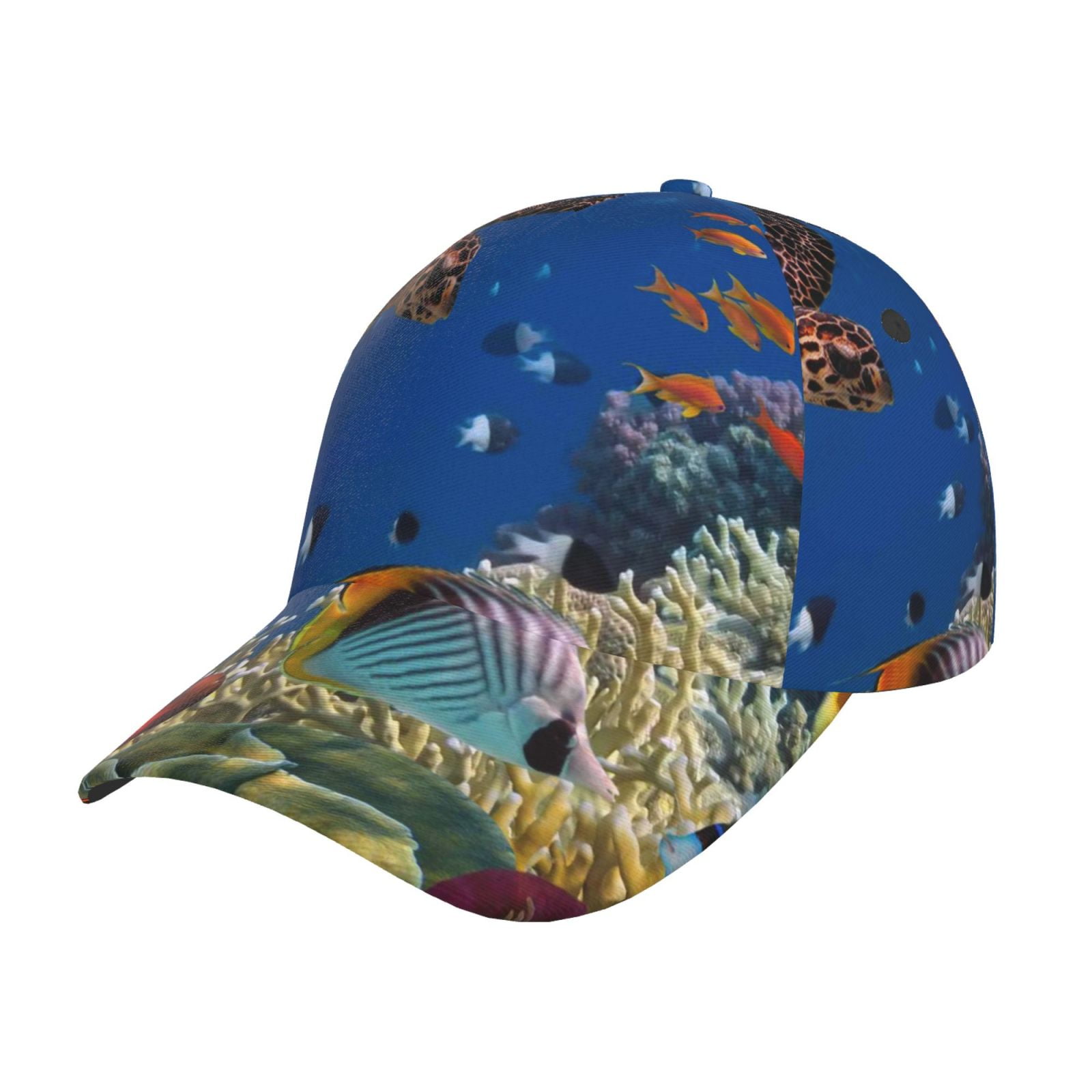 Baseball Cap - Colorful Coral Reef Adjustable Size Hats For Men And ...