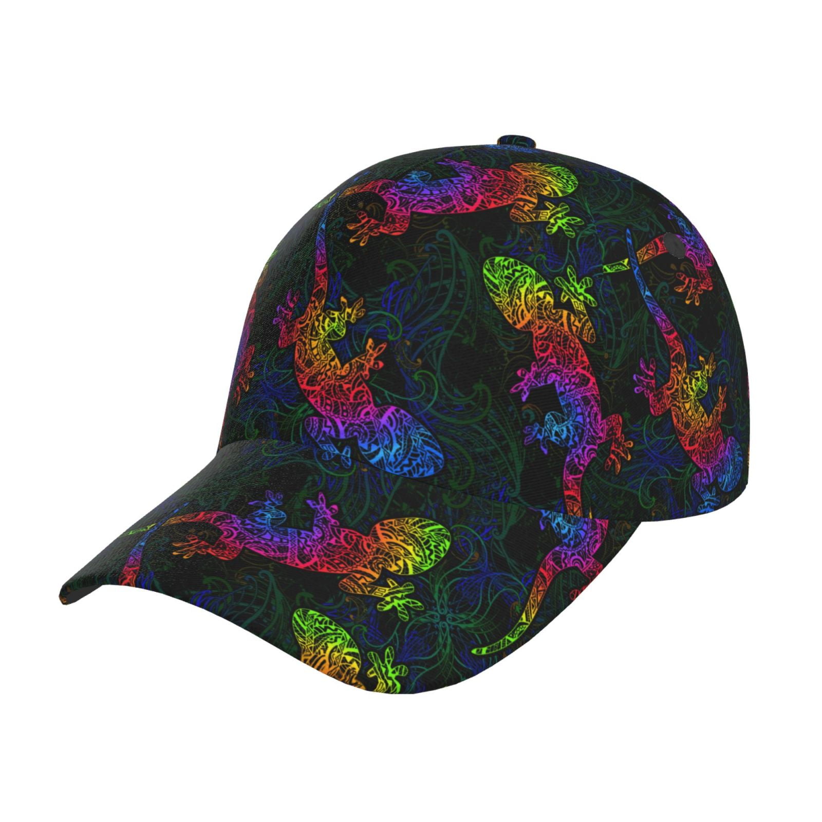 Baseball Cap - Colorful Cute Lizard Gecko Adjustable Size Hats For Men ...