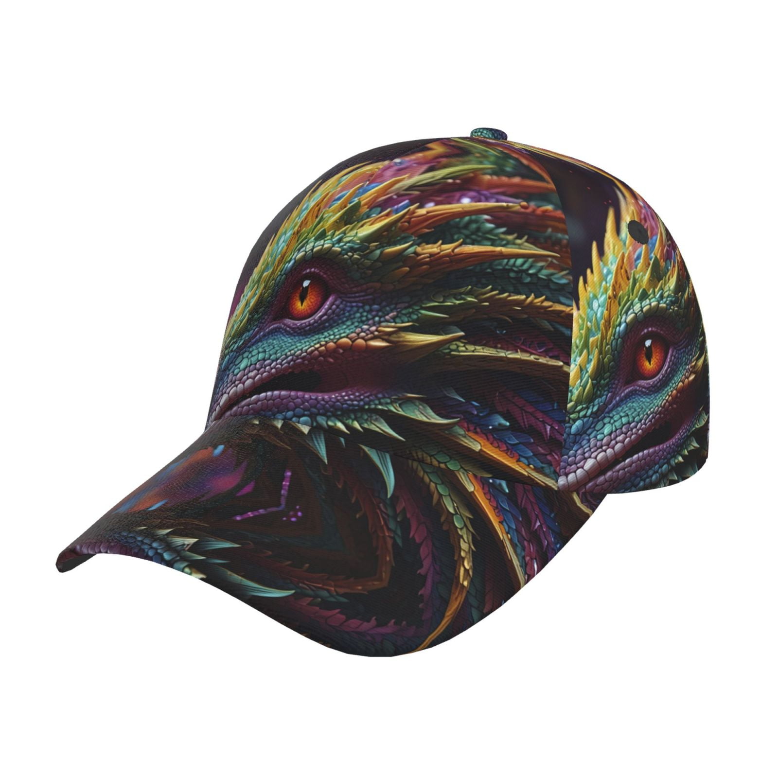 Baseball Cap - Colorful Dragon Head Profile Hats for Men Women Low ...