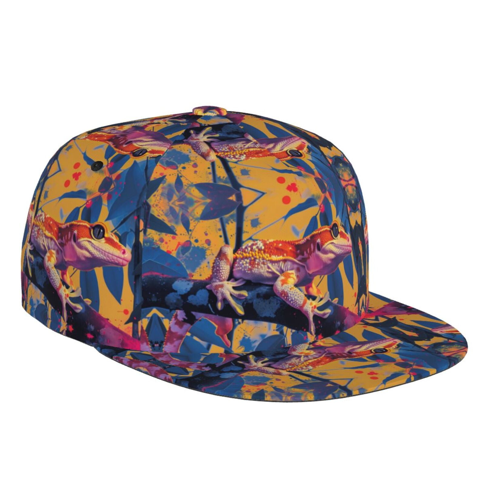 Baseball Cap - Colorful Gecko Jungle Art Hats for Men/Women Low Profile ...