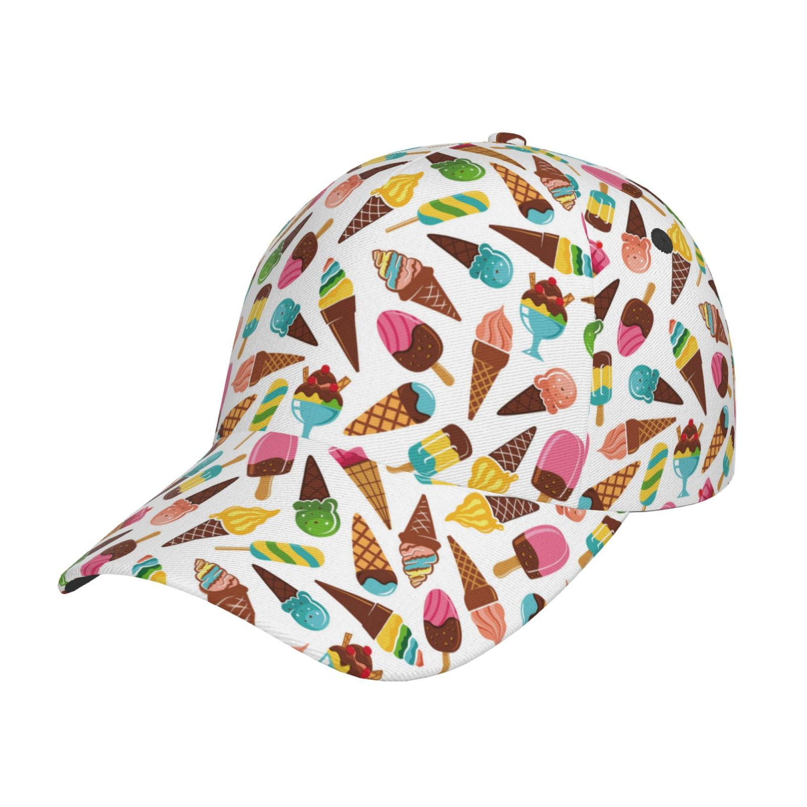 Baseball Cap - Colorful Ice Cream Adjustable Size Hats For Men And ...