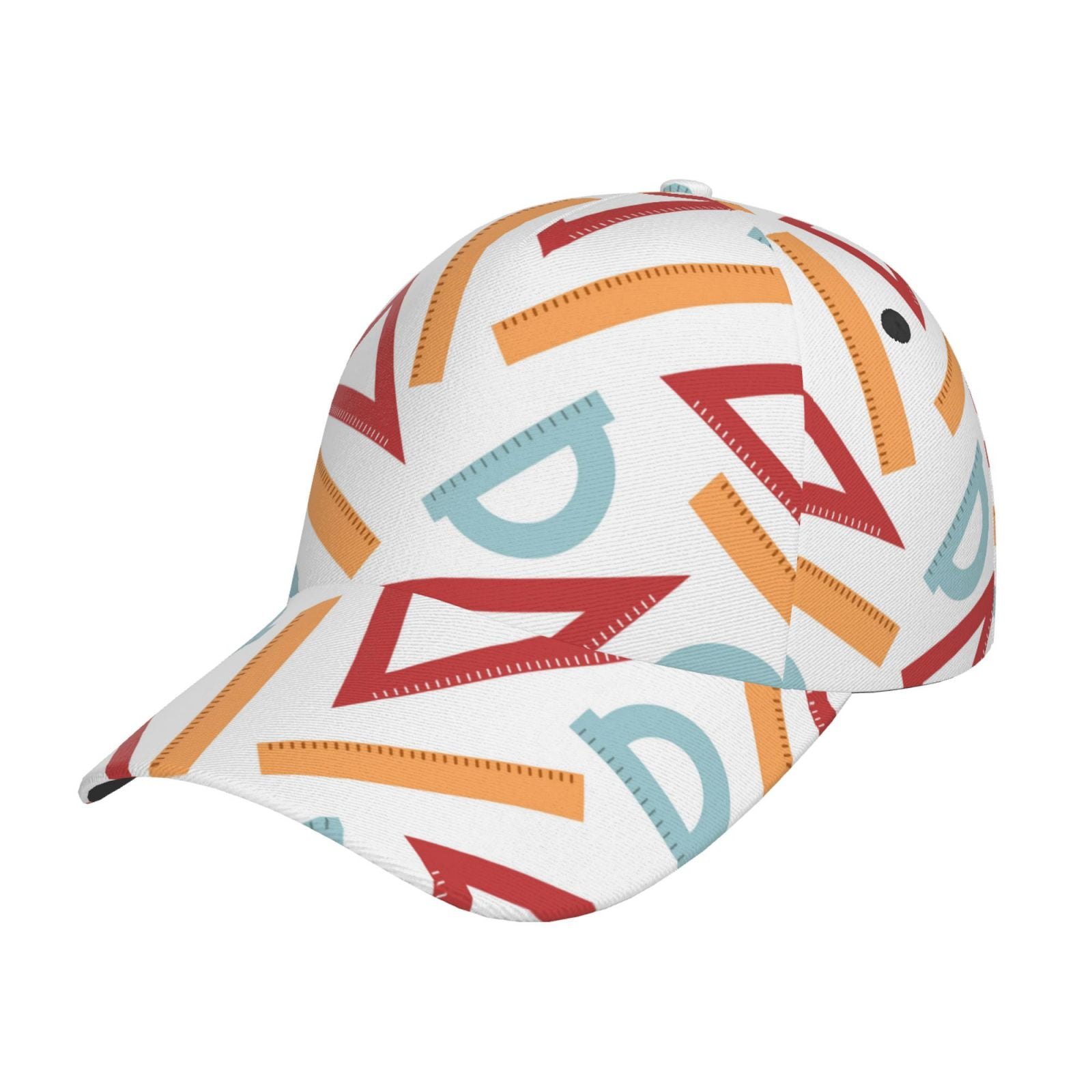 Baseball Cap, Colorful Math Ruler Print Hats For Men Women Low Profile ...