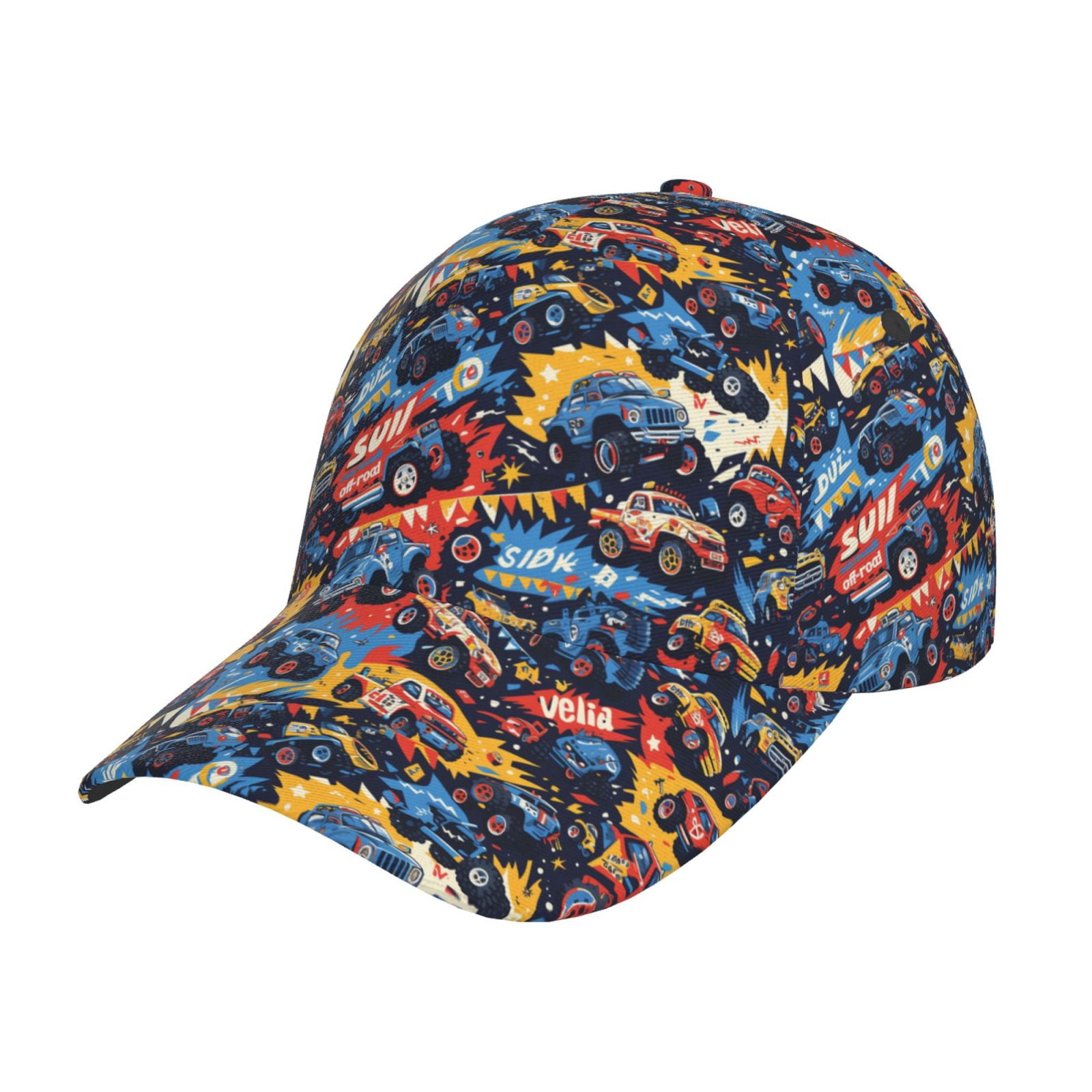 Baseball Cap - Colorful Off Road Racing Car Adjustable Size Hats For ...