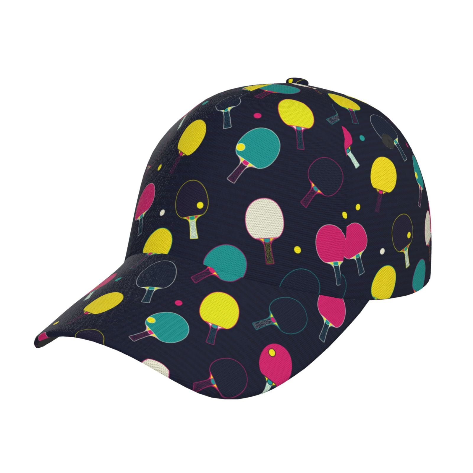 Baseball Cap - Colorful Ping Pong Rackets Hats for Men Women Low ...