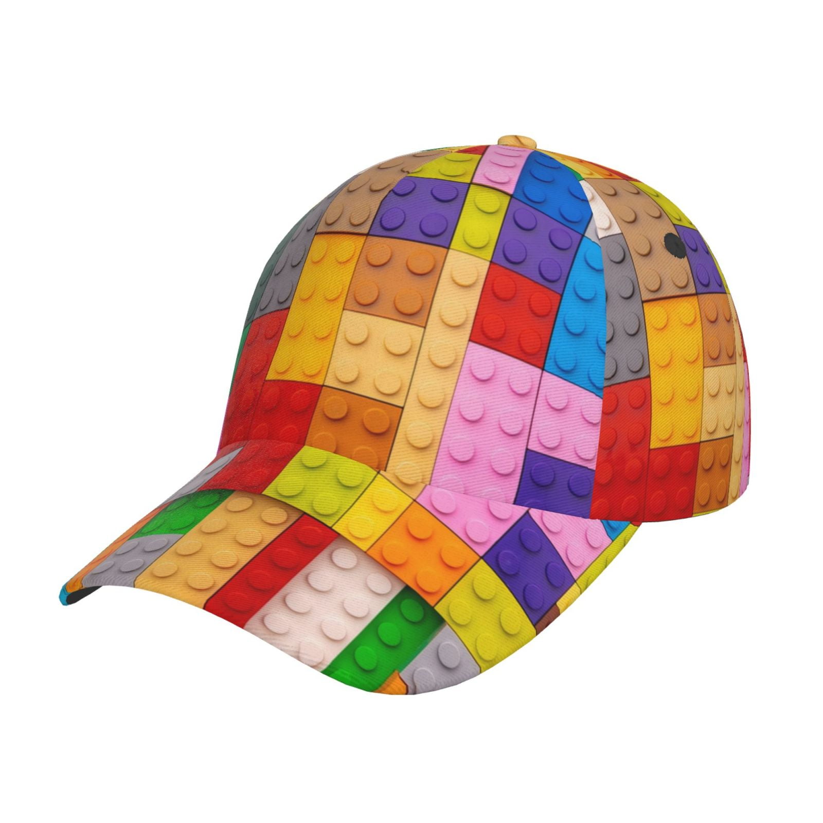 Baseball Cap, Colorful Plastic Blocks Pattern Trucker Hats Women Dad ...