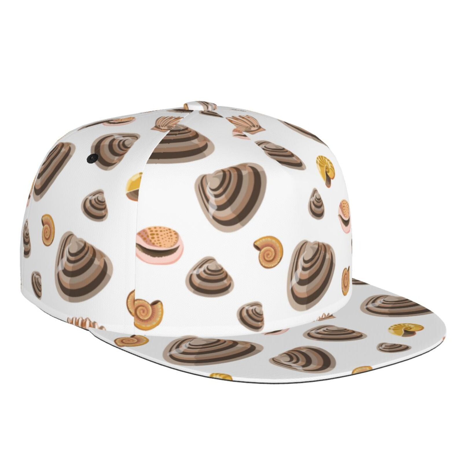 Baseball Cap Conch Shells Print No.9044 Flat Brim Hats for Men and ...