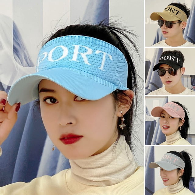 Baseball Cap Contrast Color Letter Print Sun Protection Hollow Out ...