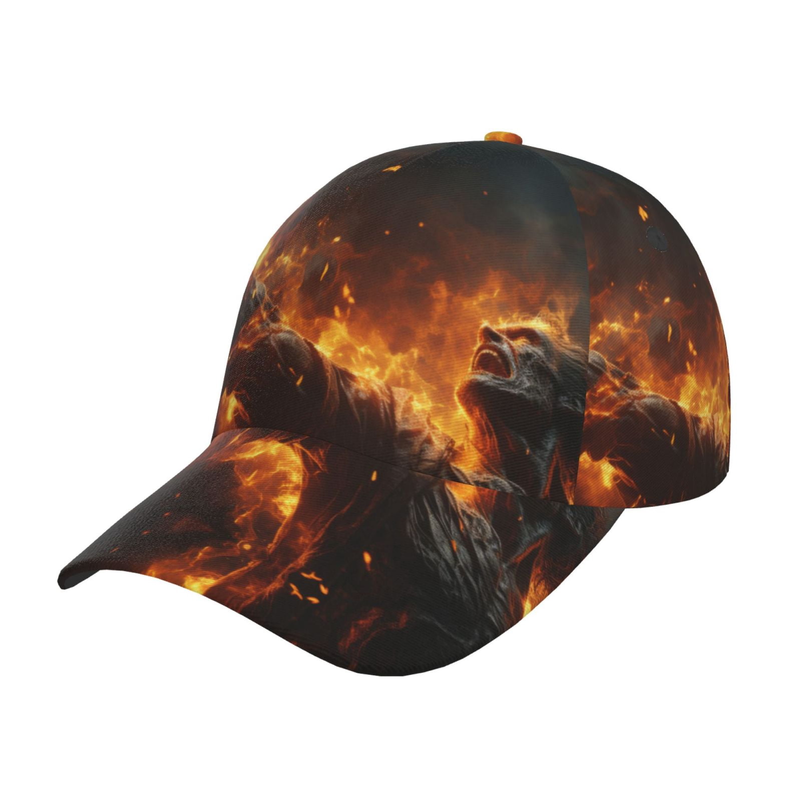 Baseball Cap, Cool Fire Man Trucker Hats Women Dad Hat for Workouts ...