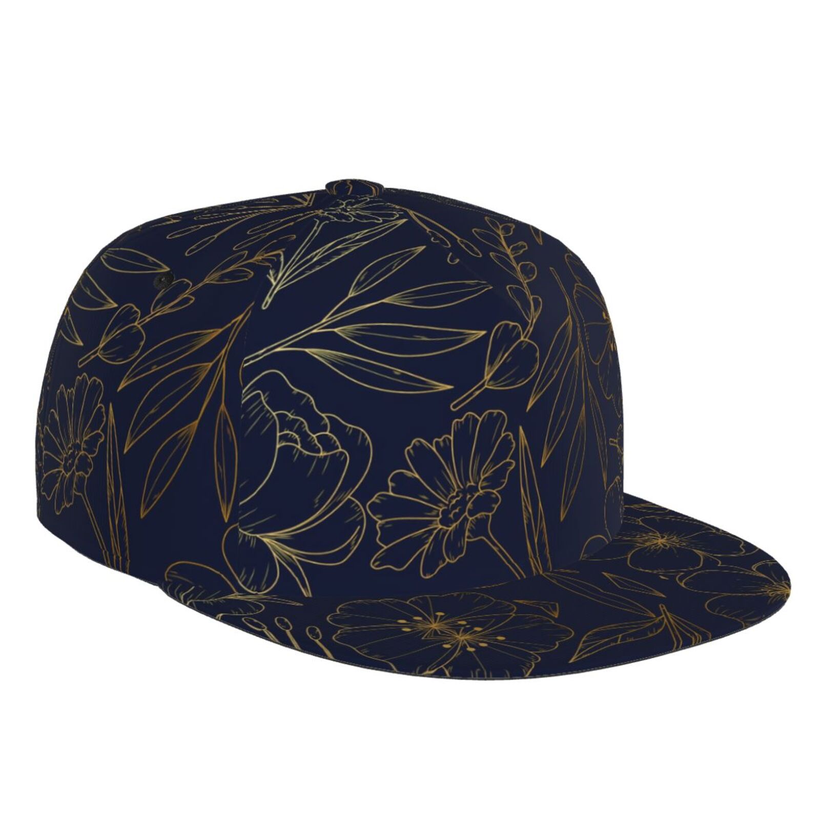 Baseball Cap - Copper-Gold Gloss Outline Flower Hats for Men/Women Low ...