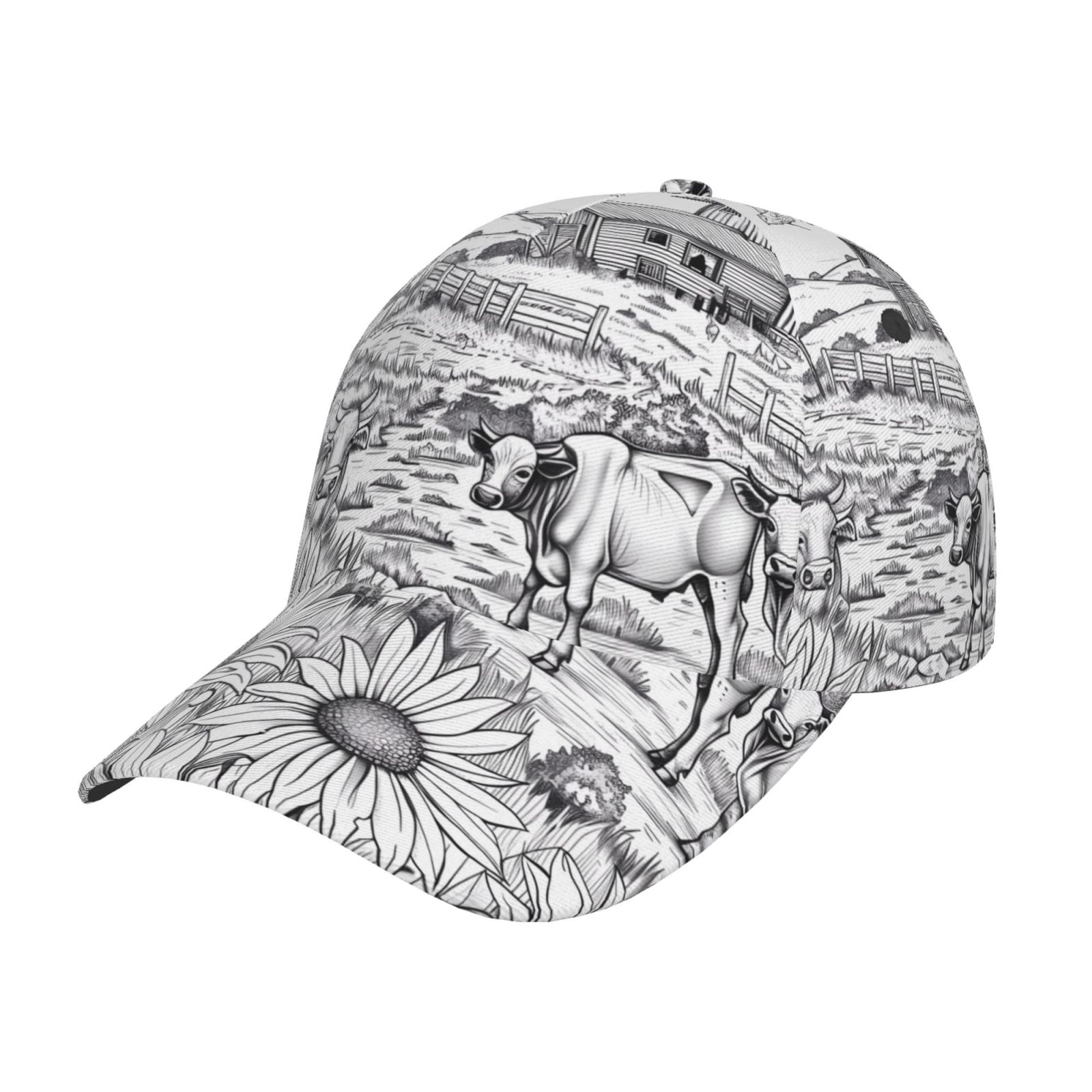 Baseball Cap, Country Farm Scene Sun Hats for Men Women, Adjustable ...