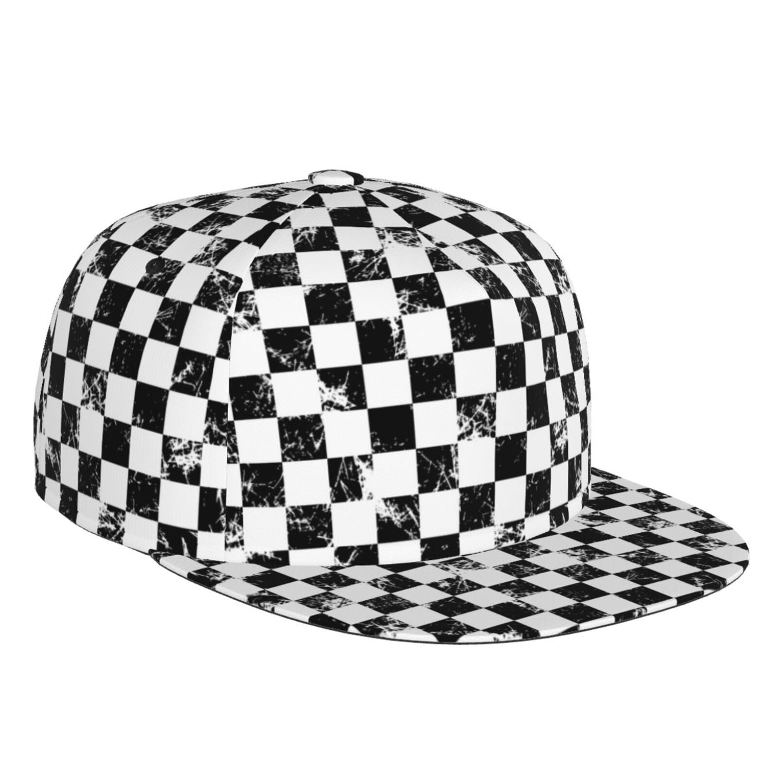 Baseball Cap - Creative checkered black white Hats for Men/Women Low ...