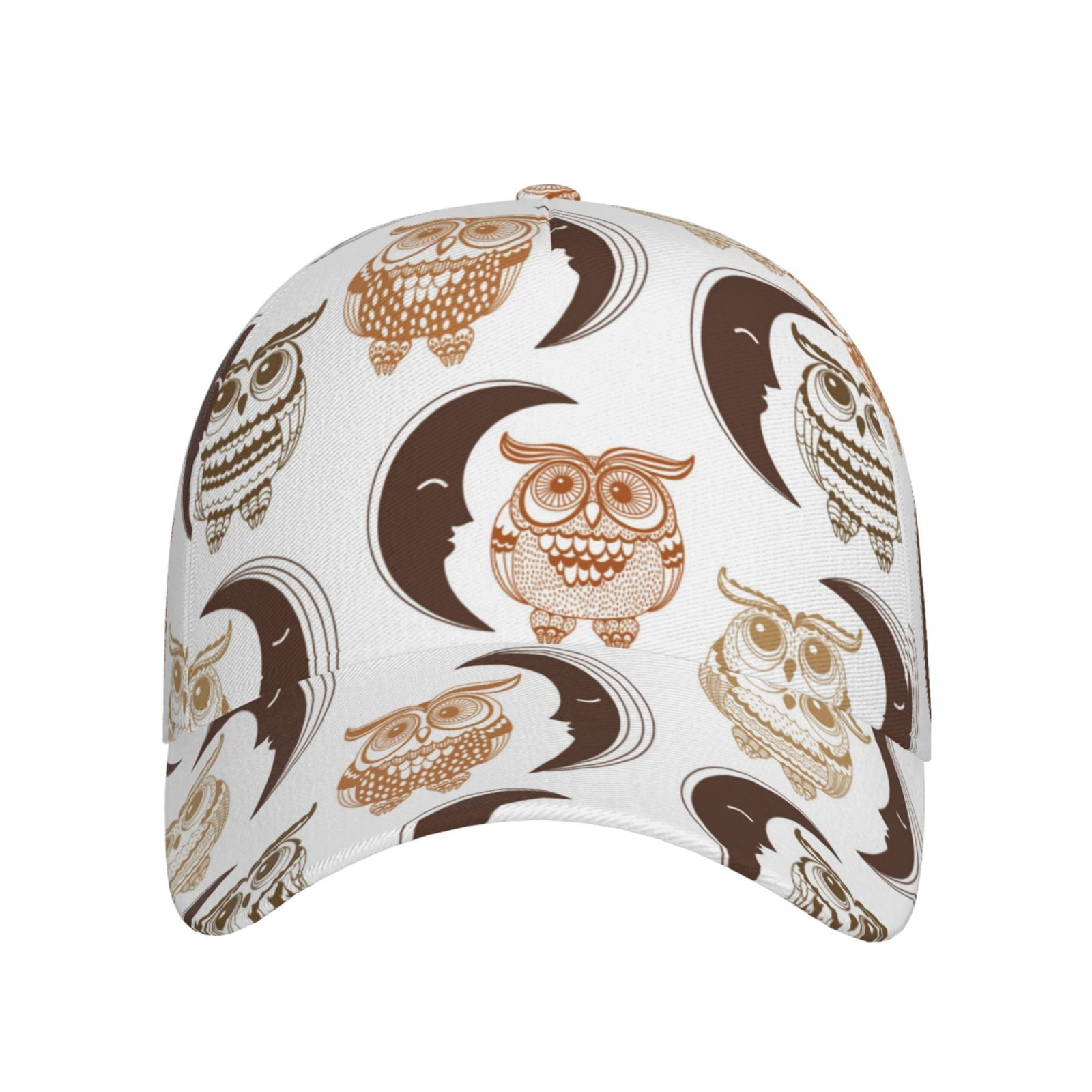 Baseball Cap, Crescent Moon And Owl Trucker Hats Women Dad Hat For ...