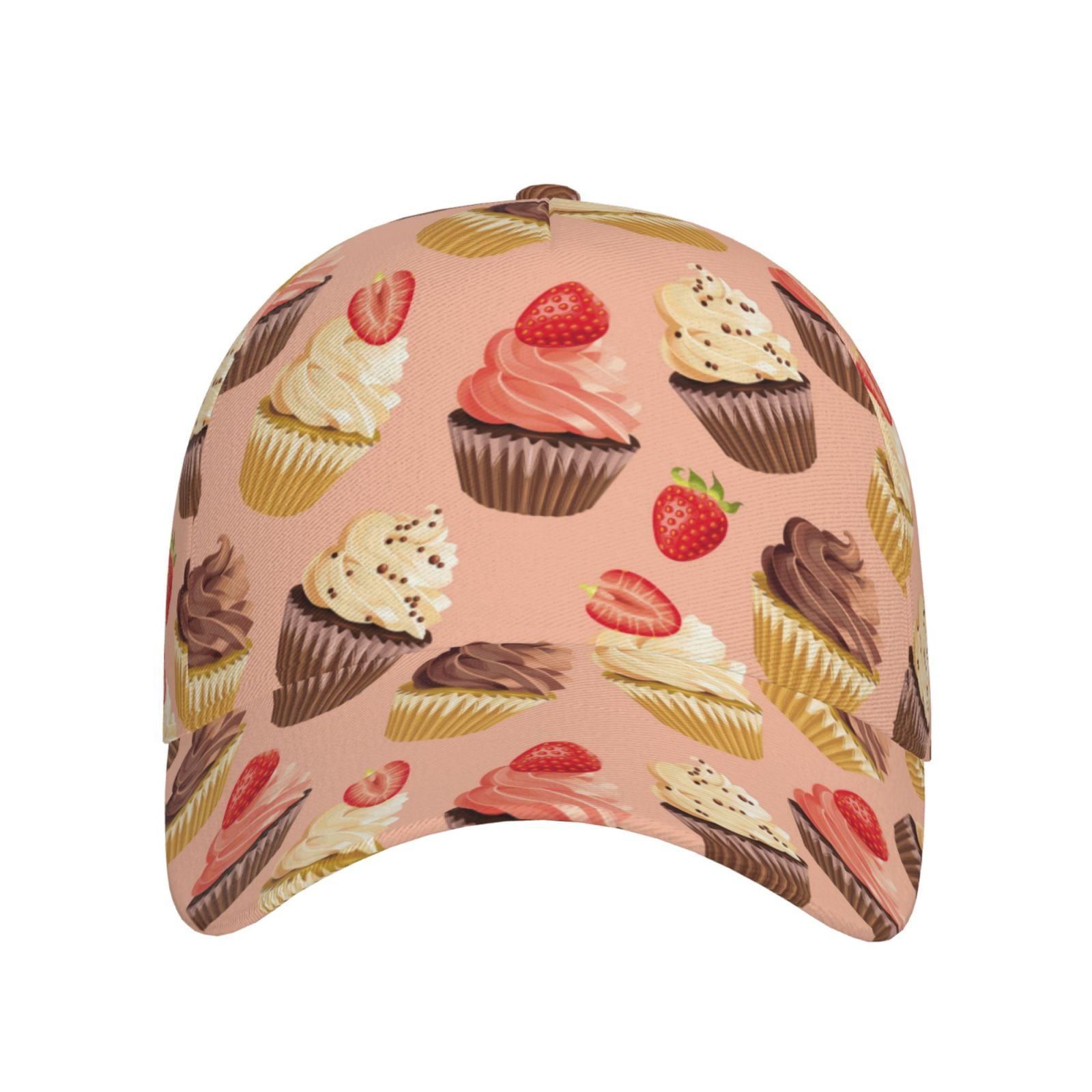 Baseball Cap, Cupcake Strawberry Print Trucker Hats Women Dad Hat For ...