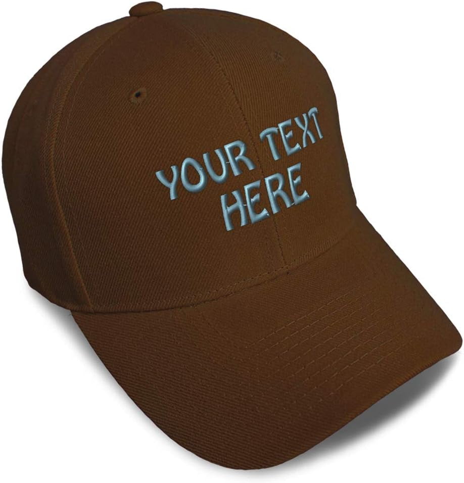 Baseball Cap Custom Personalized Text Dad Hats for Men & Women Strap ...