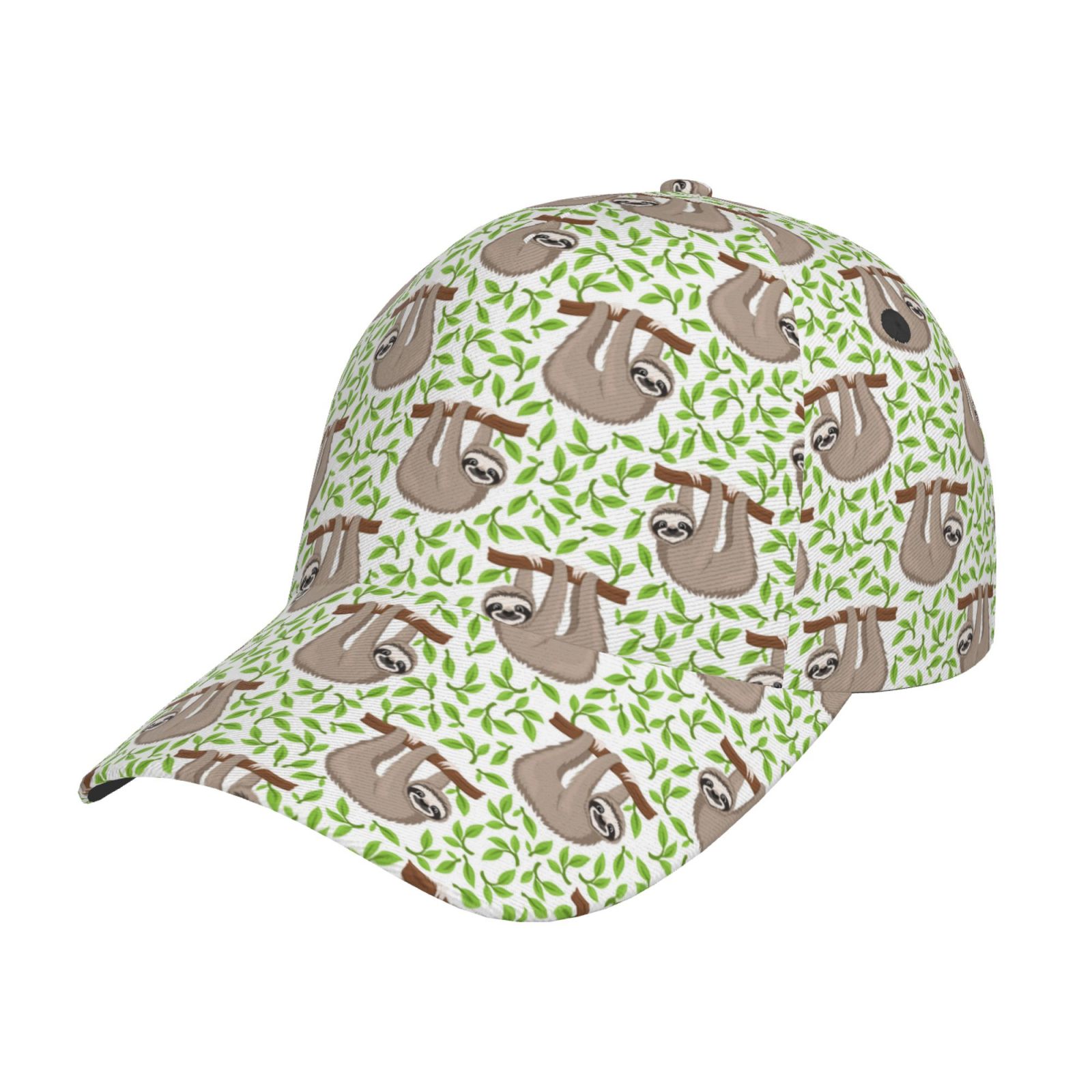 Baseball Cap, Cute Animal Sloth On A Branch Sun Hats for Men Women ...