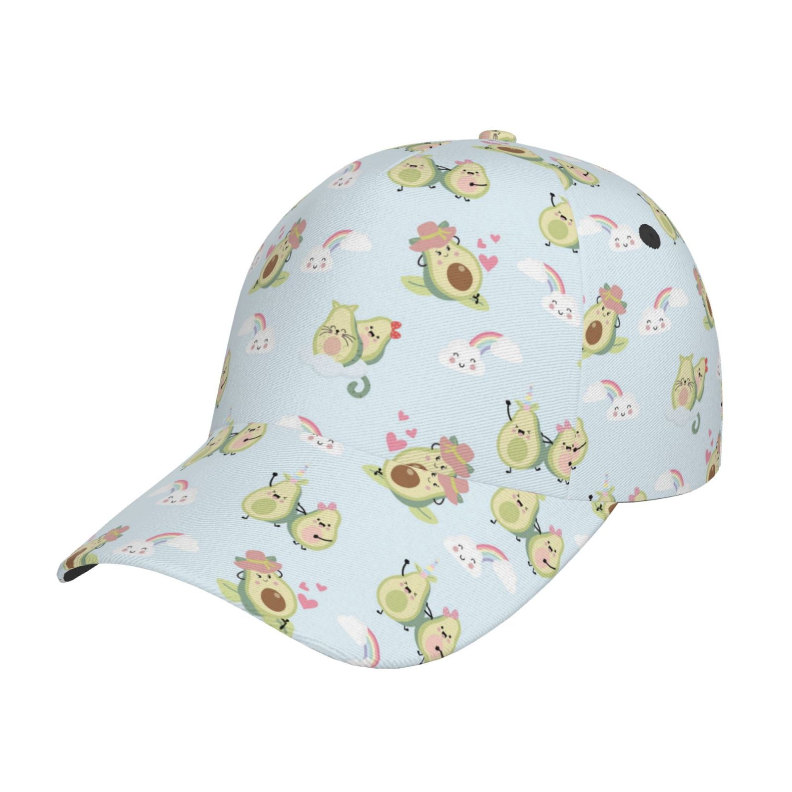 Baseball Cap, Cute Avocado Rainbow Hats For Men Women Low Profile ...