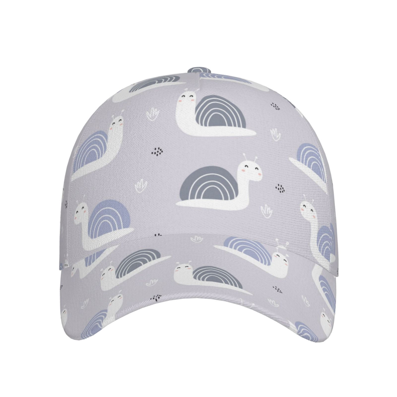 Baseball Cap, Cute Blue Gray Snail Trucker Hats Women Dad Hat For ...