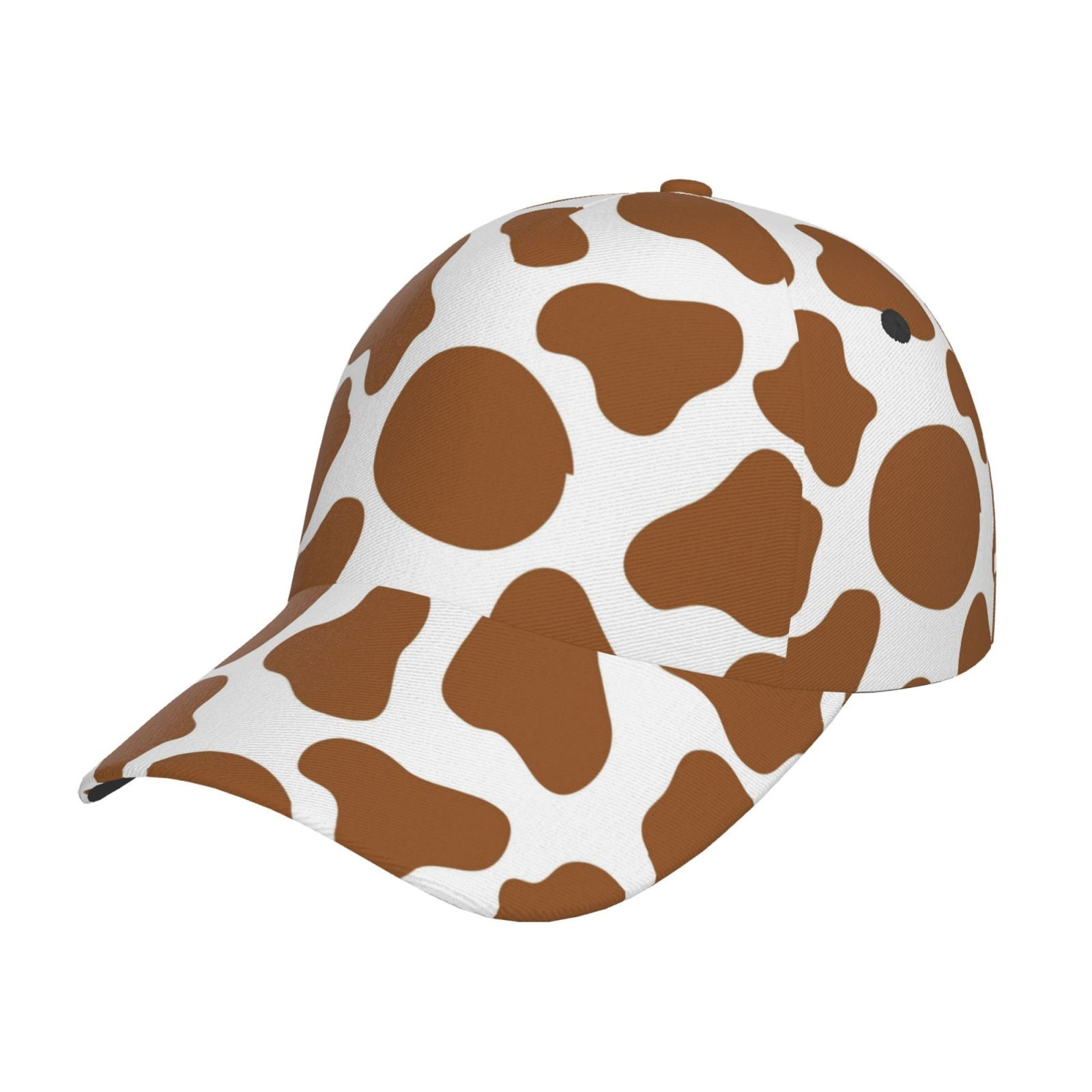 Baseball Cap - Cute Brown Cow Print Adjustable Size Hats For Men And ...