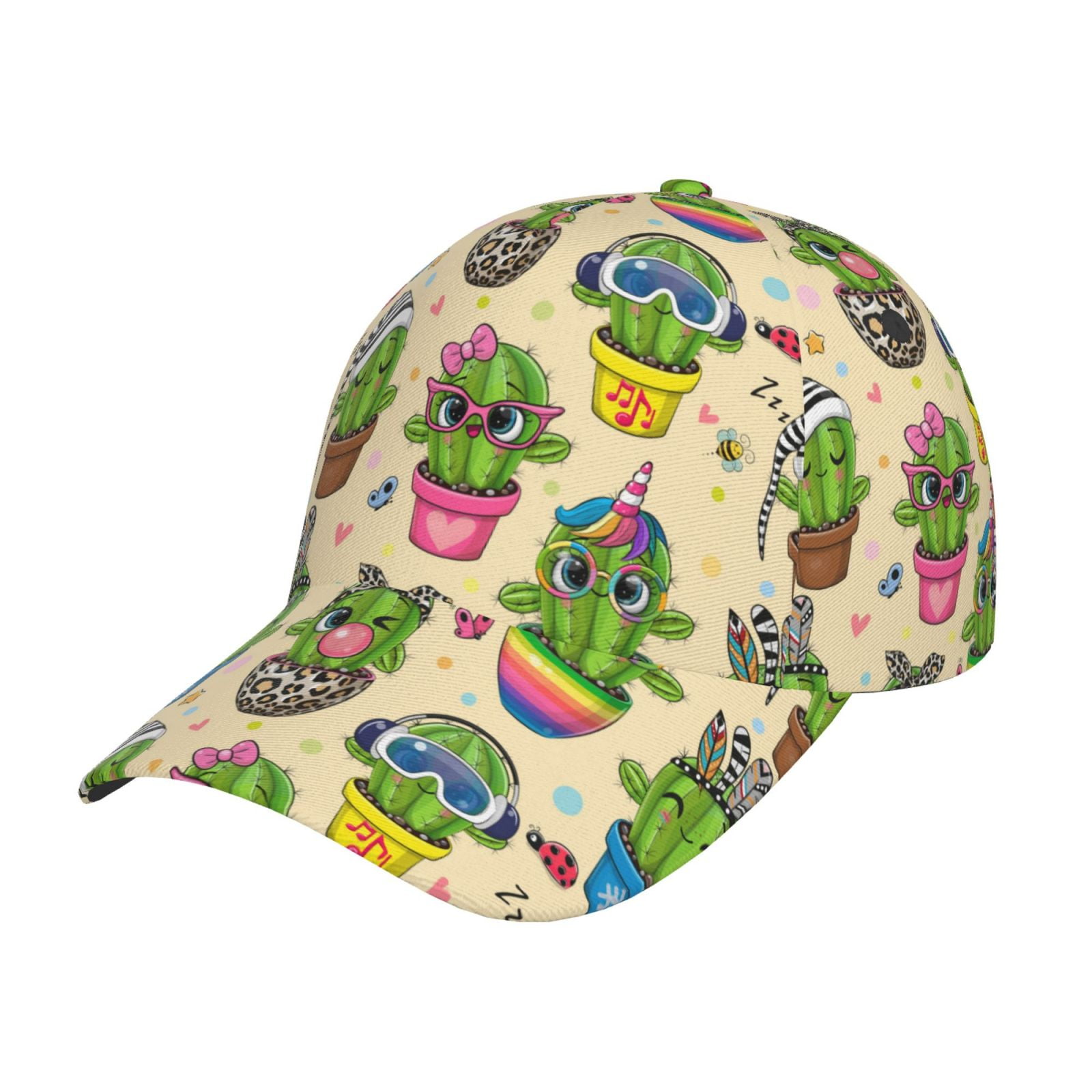 Baseball Cap - Cute Cartoon Cactus Hats for Men Women Low Profile ...