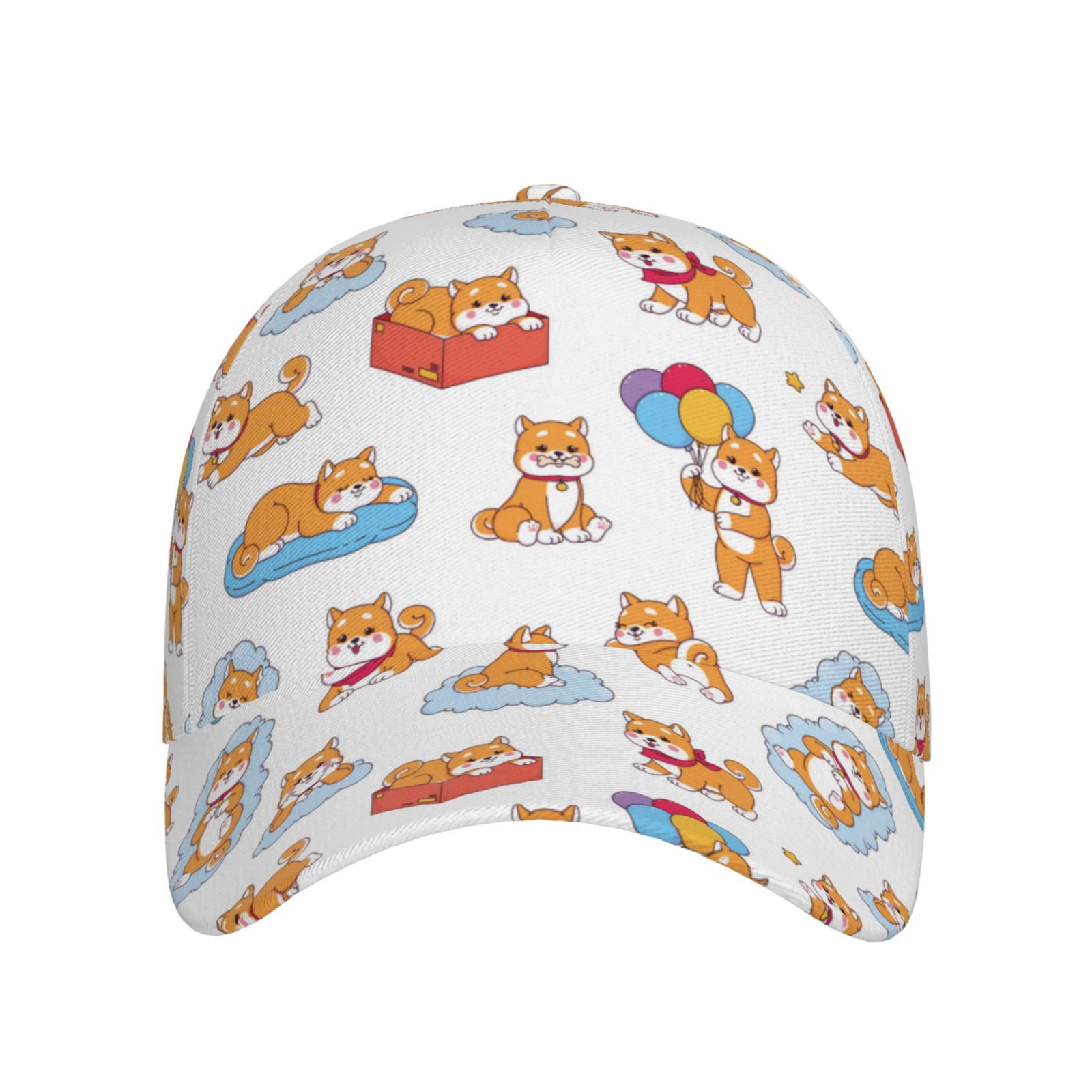 Baseball Cap, Cute Cartoon Corgi Balloon Box Trucker Hats Women Dad Hat ...