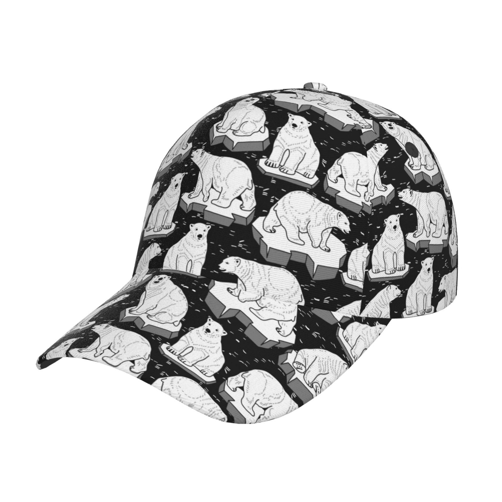Baseball Cap, Cute Cartoon Polar Bear Sun Hats for Men Women ...