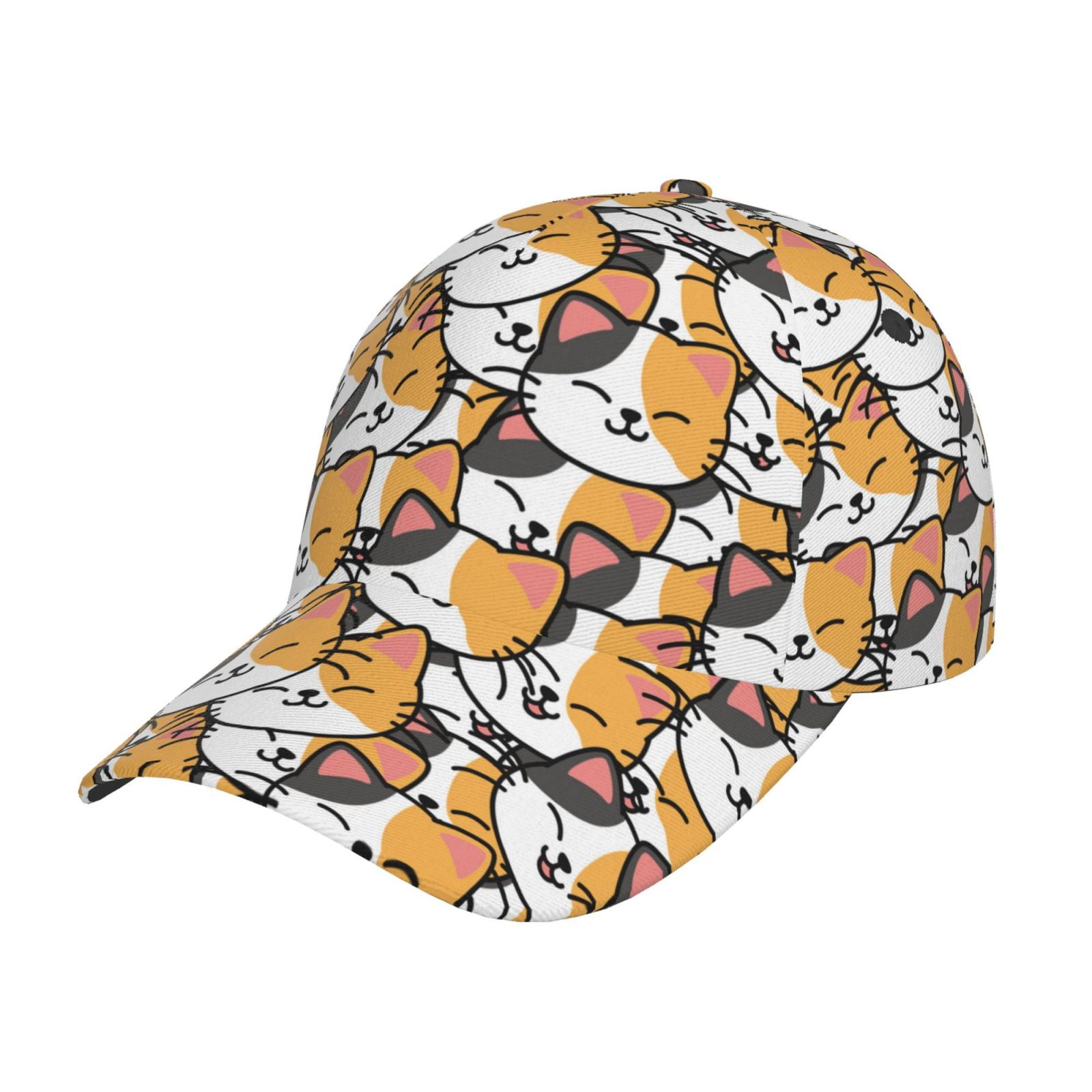 Baseball Cap, Cute Cartoon Smiling Cat Face Sun Hats For Men Women ...