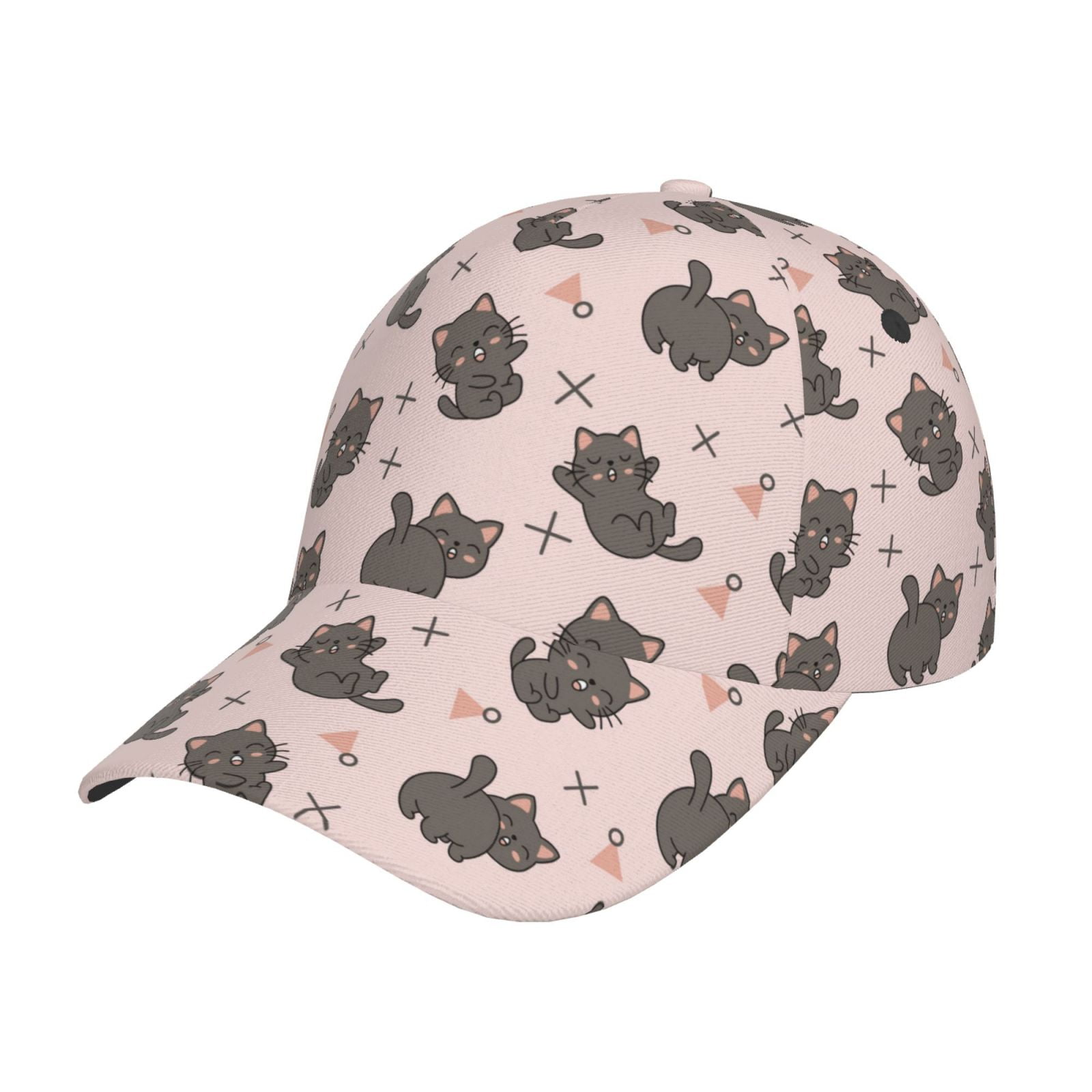 Baseball Cap, Cute Cartoon Smiling Cat Hats For Men Women Low Profile ...