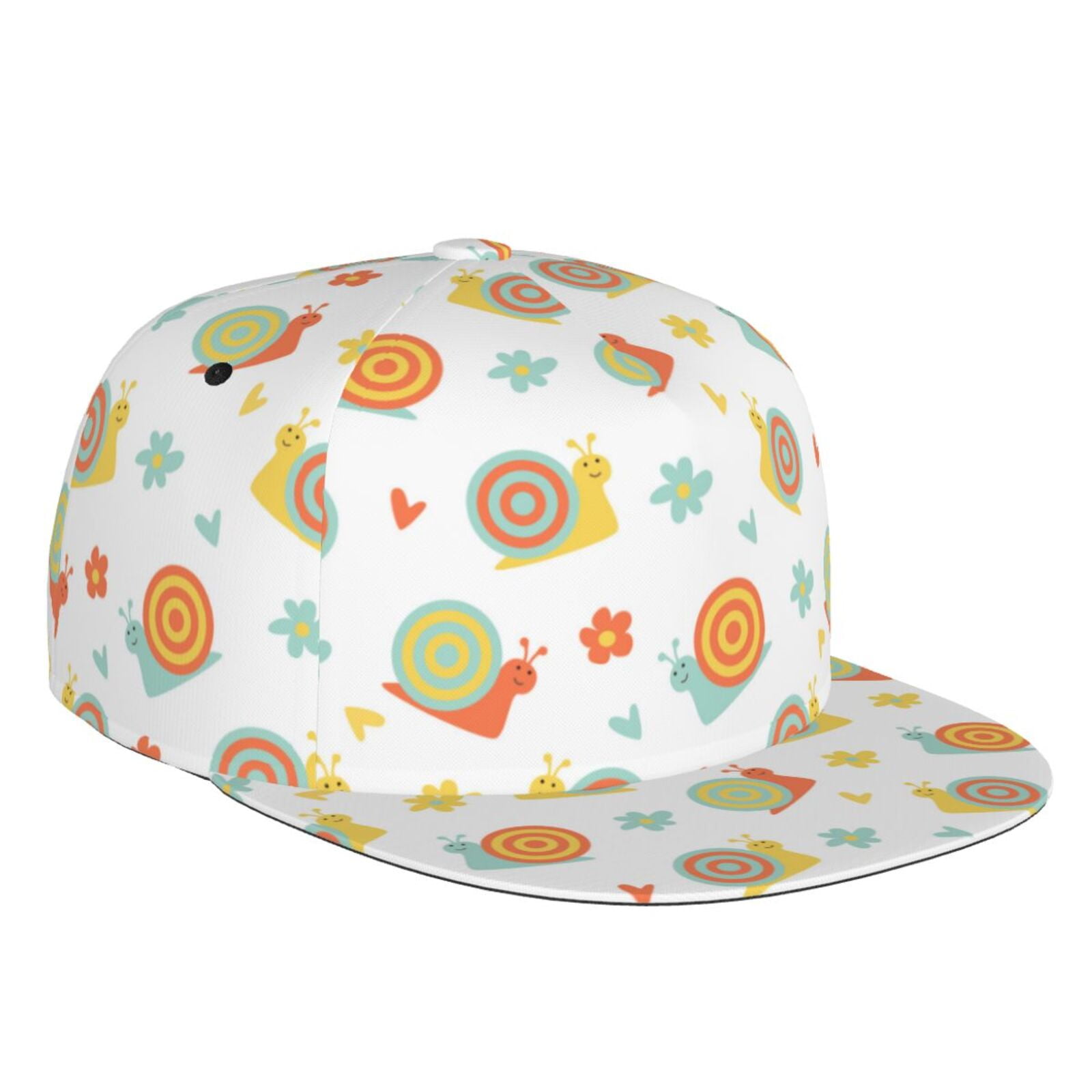 Baseball Cap - Cute Cartoon Snail Flower Hats for Men/Women Low Profile ...