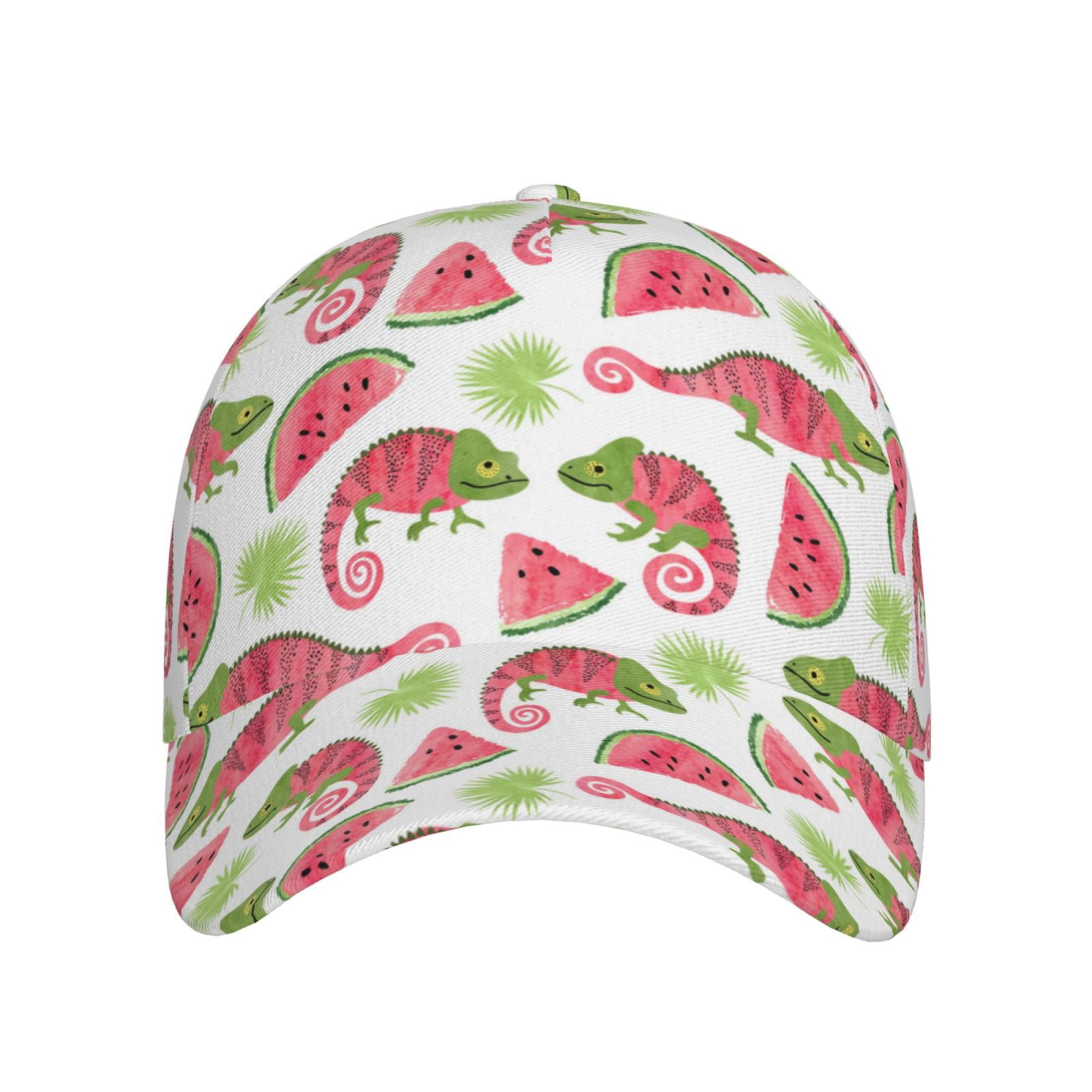 Baseball Cap, Cute Chameleon Watermelon Trucker Hats Women Dad Hat For ...