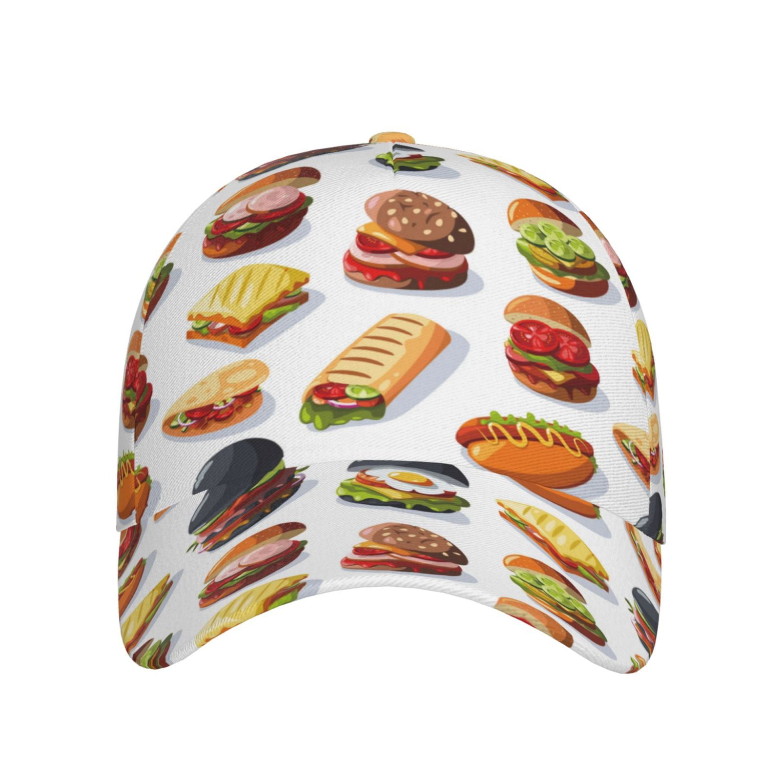 Baseball Cap, Cute Cheese Hamburger Chicken Roll Trucker Hats Women Dad ...
