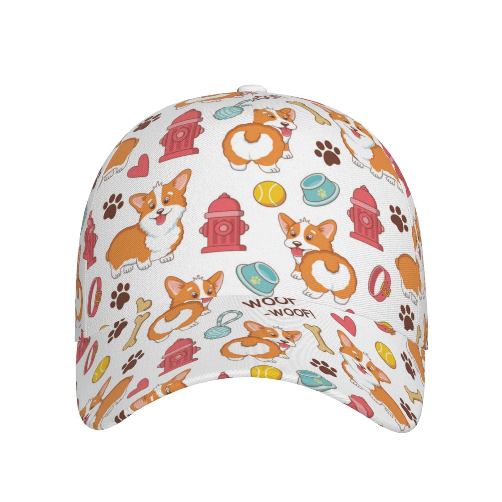 Baseball Cap, Cute Corgi Dog Play Props Trucker Hats Women Dad Hat For ...