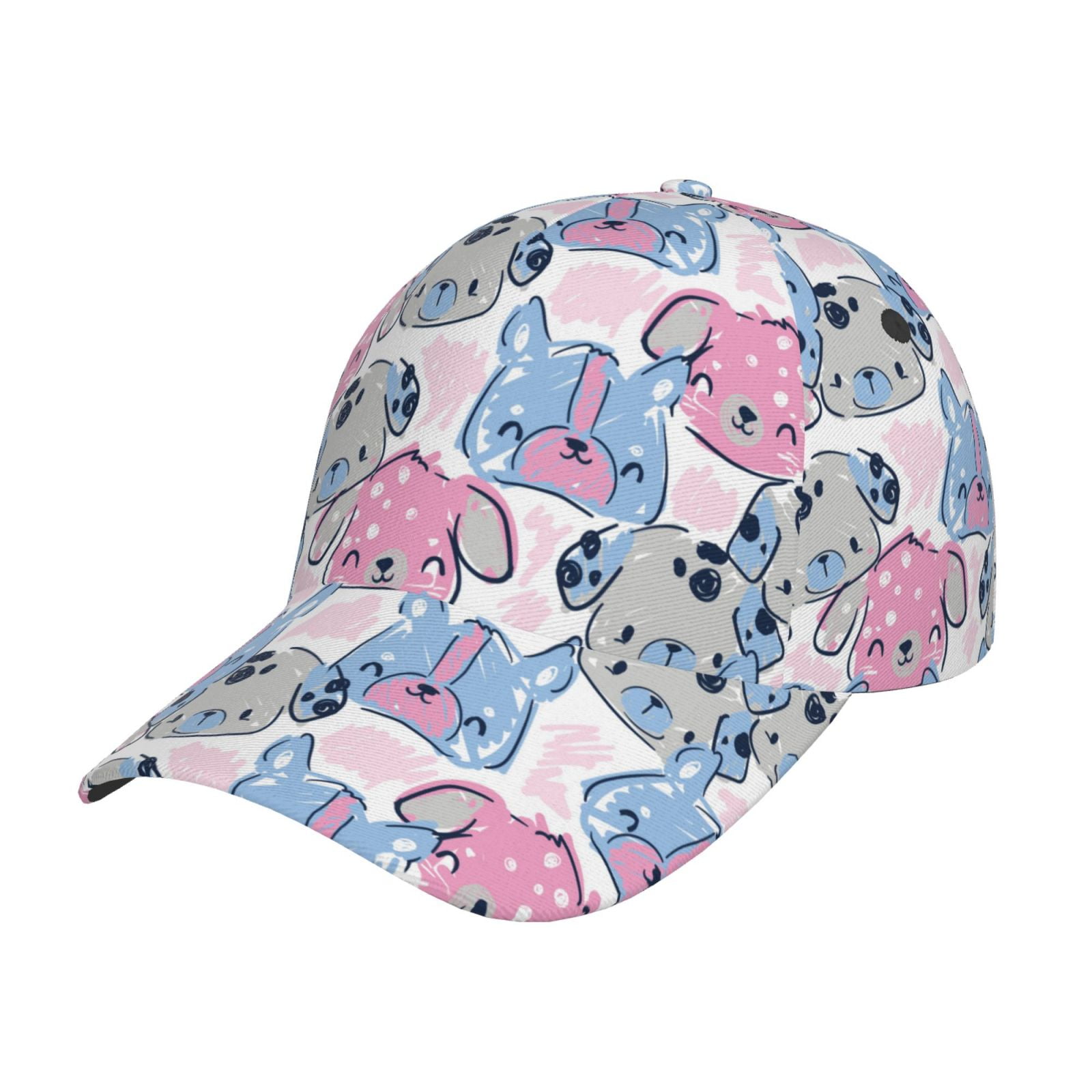 Baseball Cap, Cute Dog Puppy Pink Hats For Men Women Low Profile ...