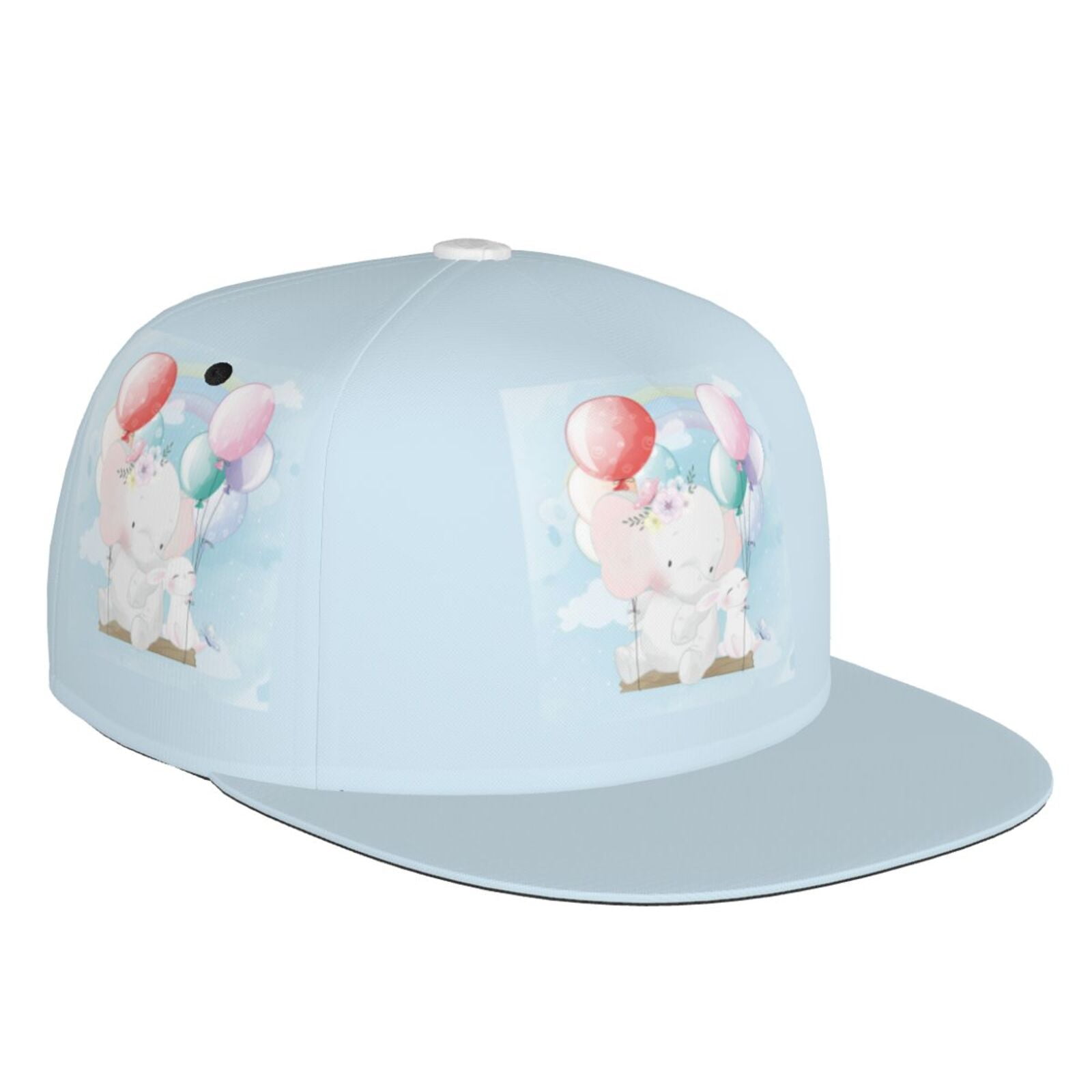 Baseball Cap - Cute Elephant Bunny Flying With Balloon Hats for Men ...