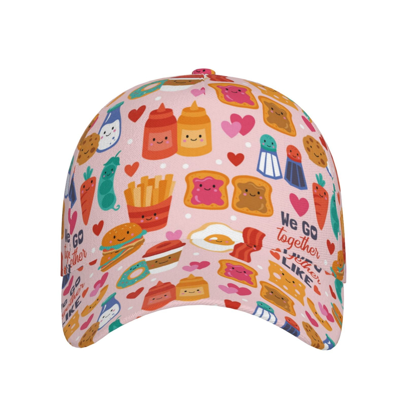 Baseball Cap, Cute Food Egg Bread Fries Trucker Hats Women Dad Hat For ...