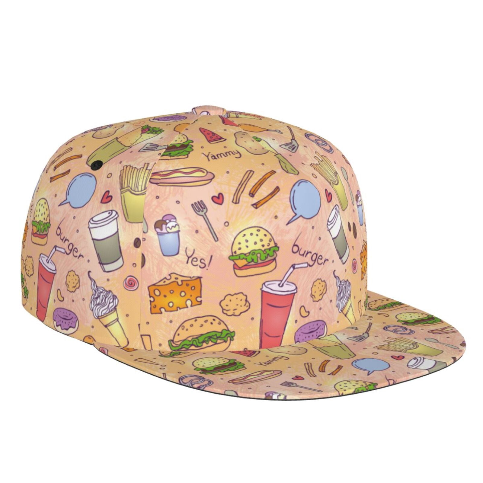 Baseball Cap - Cute Food Ice Cream Drinks Hats for Men/Women Low ...
