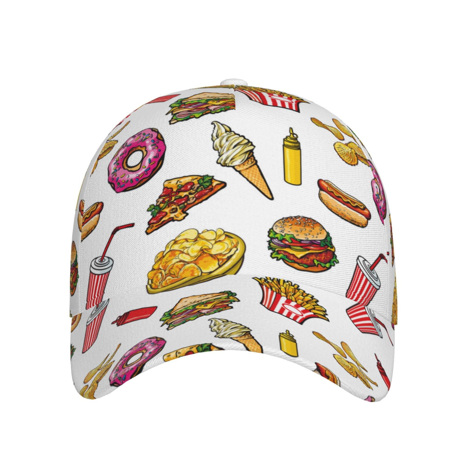 Baseball Cap, Cute Food Ketchup Potato Chips Trucker Hats Women Dad Hat ...
