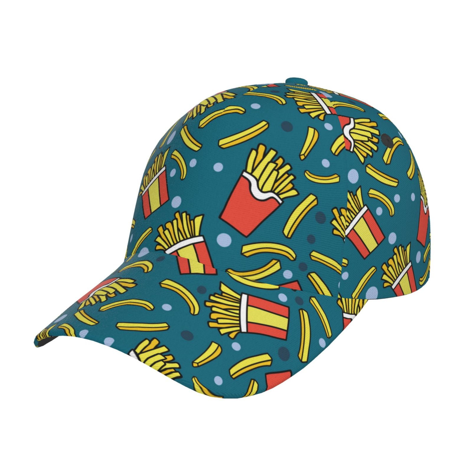 Baseball Cap, Cute Fries Blue Hats For Men Women Low Profile Classic ...