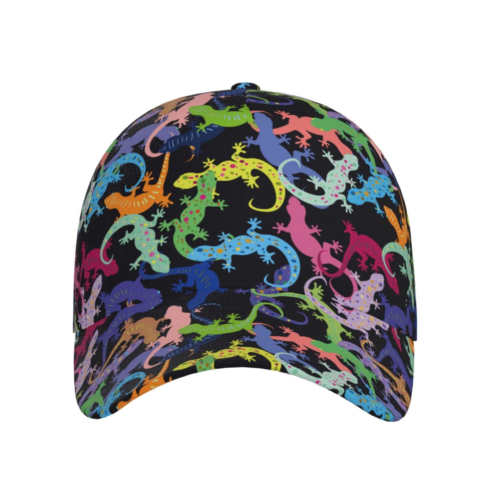 Baseball Cap, Cute Gecko Lizard Green Colorful Trucker Hats Women Dad ...