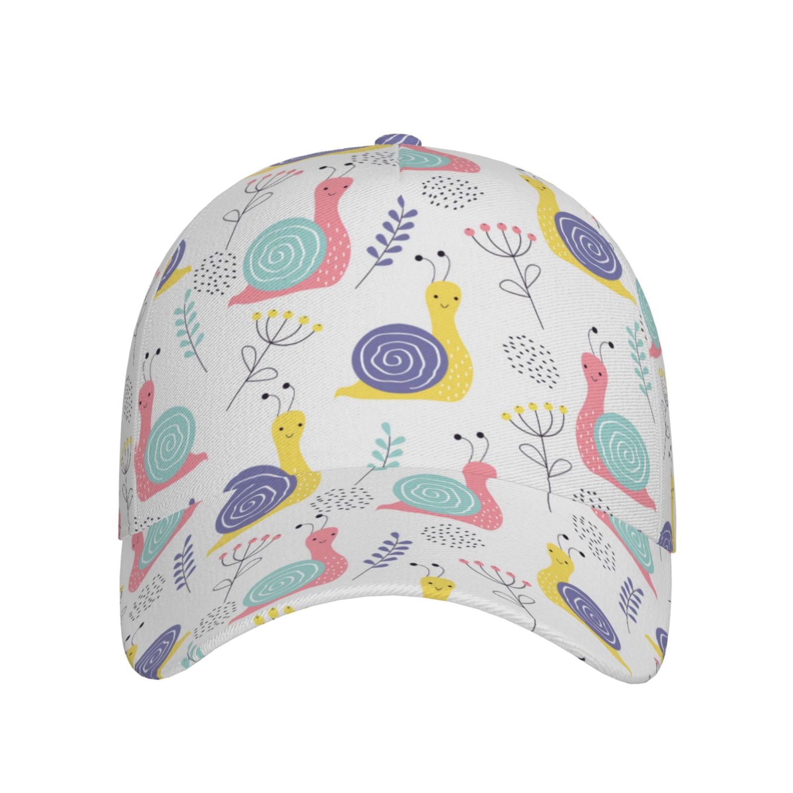 Baseball Cap, Cute Hand Painted Snail Trucker Hats Women Dad Hat For ...