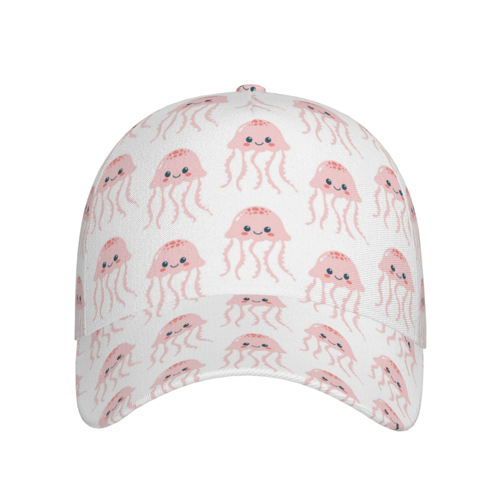 Baseball Cap, Cute Light Pink Jellyfish Trucker Hats Women Dad Hat For ...