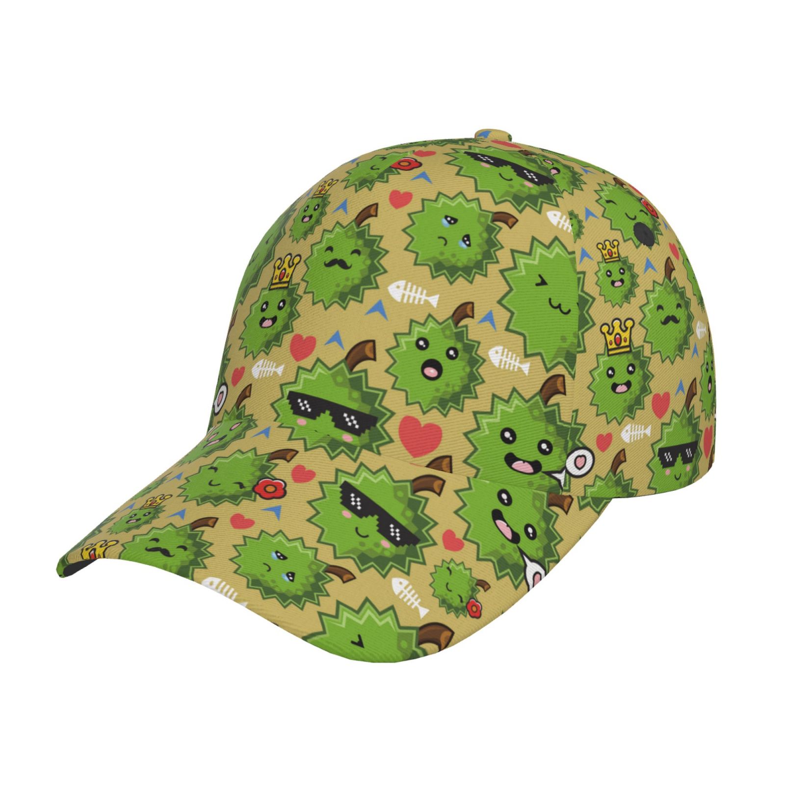 Baseball Cap - Cute Love Durian Adjustable Size Hats For Men And Women ...