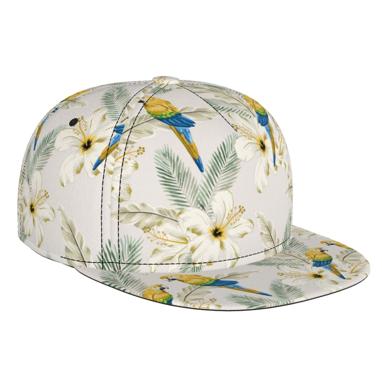 Baseball Cap - Cute Parrot Palm Leaves Flower Hats for Men/Women Low ...