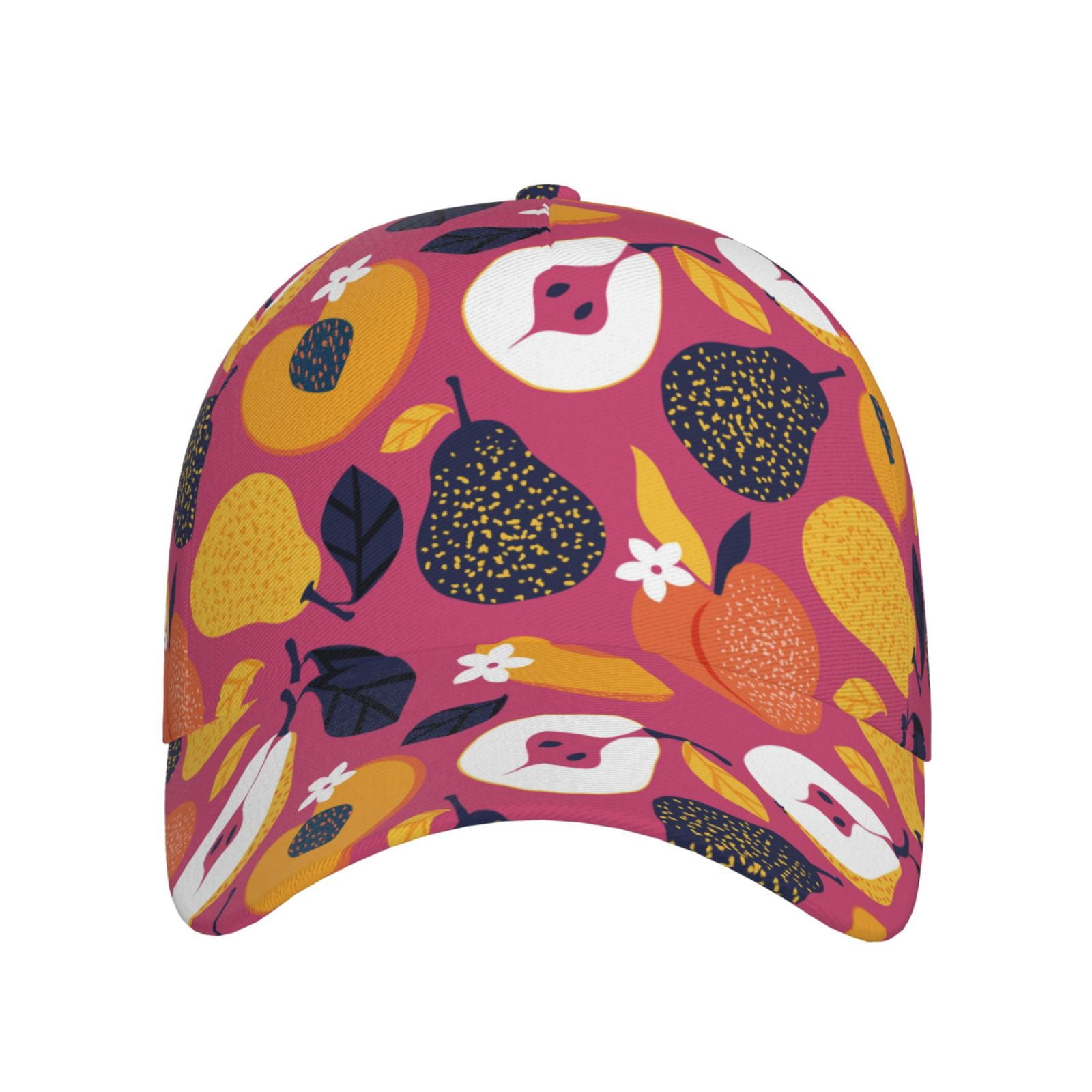 Baseball Cap, Cute Pear Peach Gold Flower Trucker Hats Women Dad Hat ...