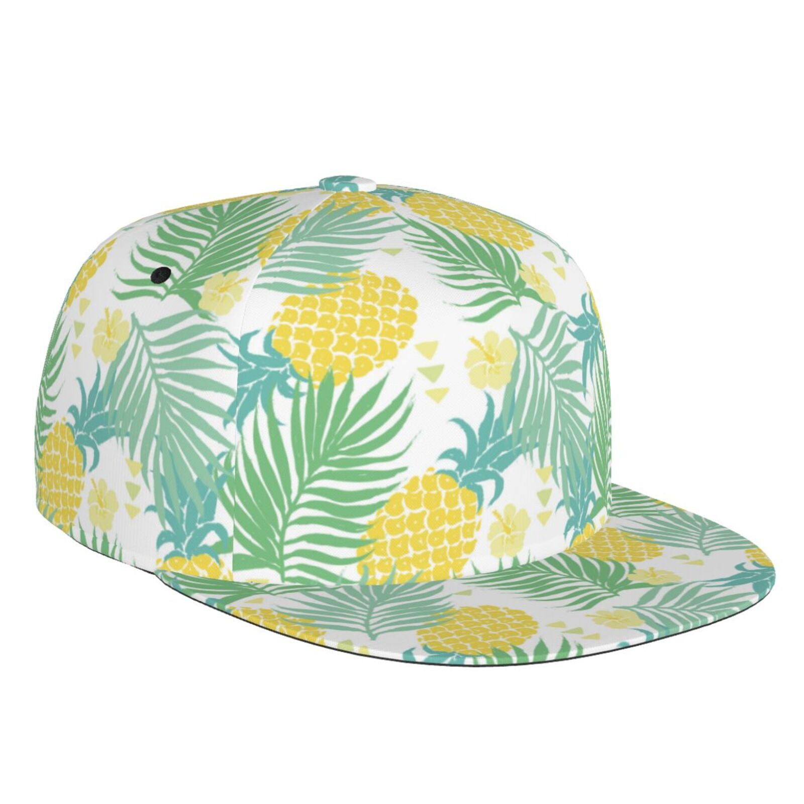 Baseball Cap - Cute Pineapple Green Leaves Flower Hats for Men/Women ...