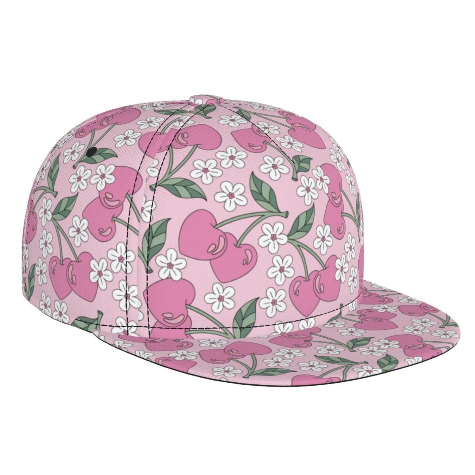 Baseball Cap - Cute Pink Berry Flower Leaves Hats for Men/Women Low ...