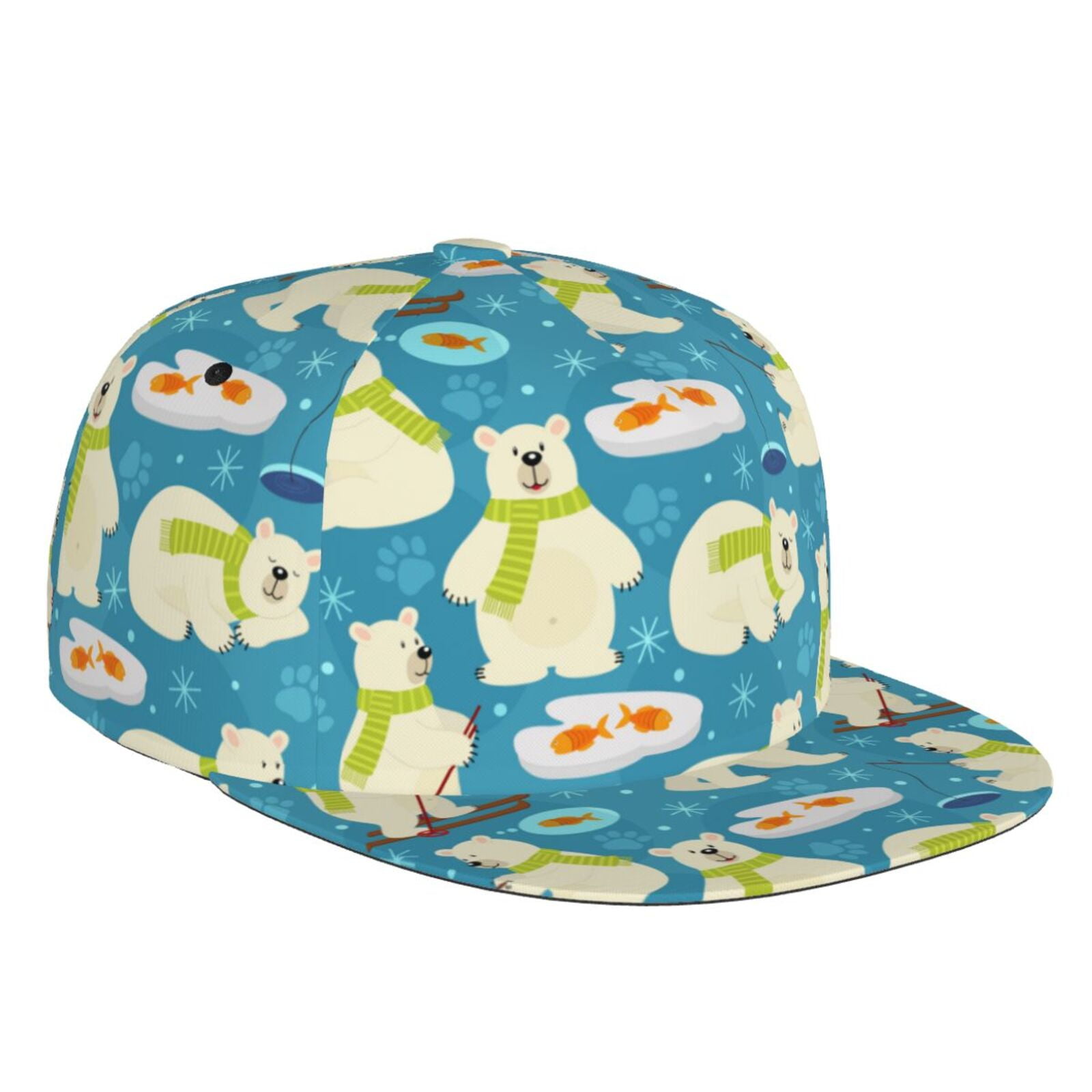 Baseball Cap - Cute Polar Bear Fishing Hats for Men/Women Low Profile ...