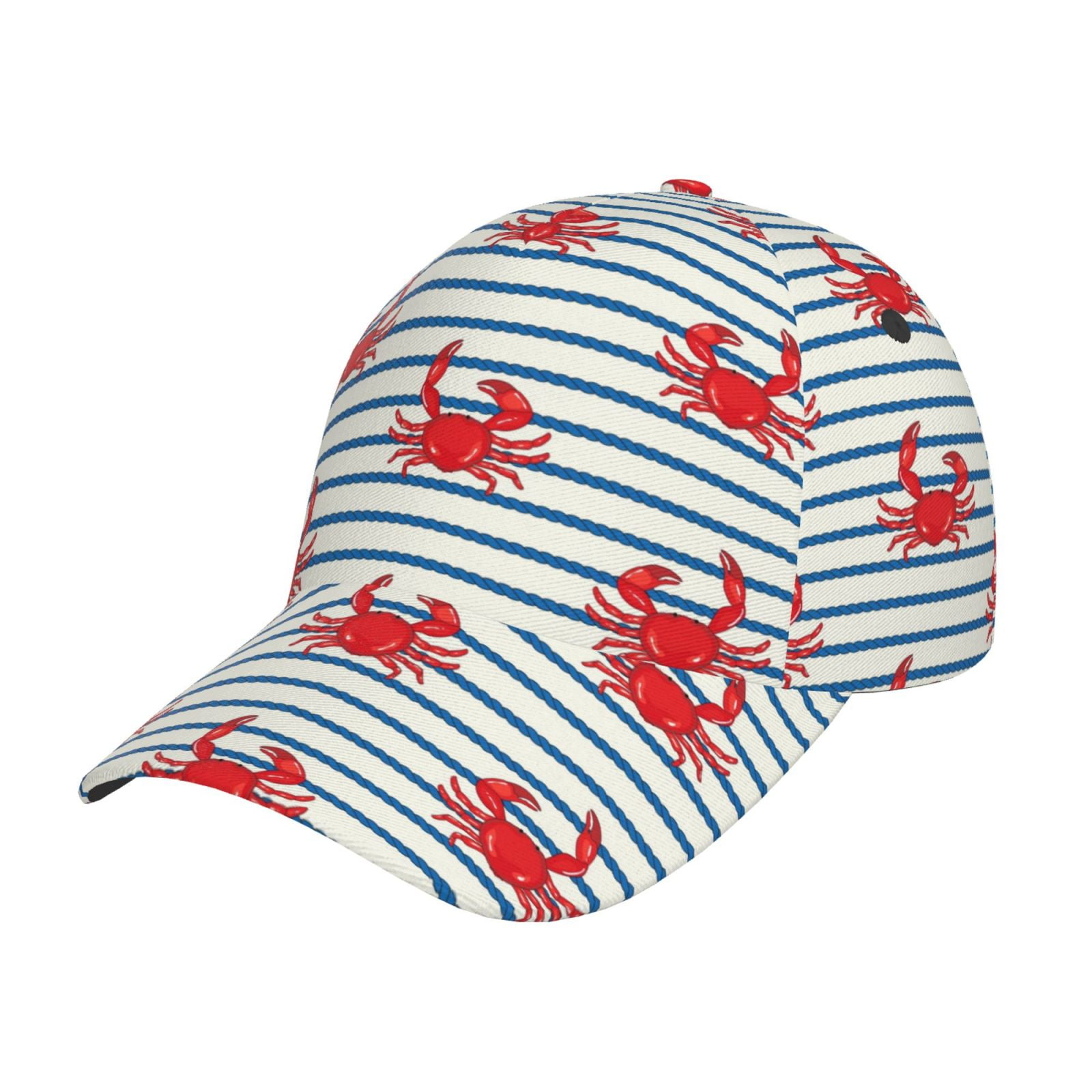 Baseball Cap - Cute Red Crabs With Nautical Hats for Men Women Low ...